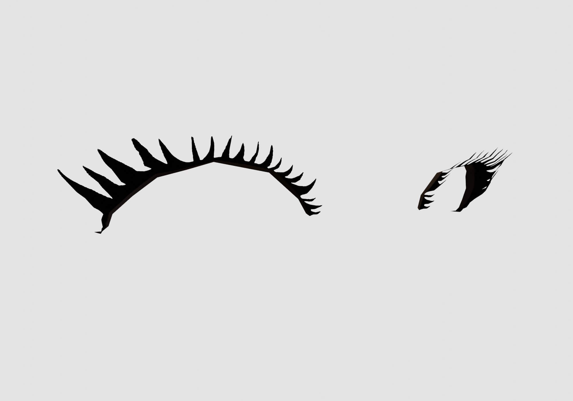 Long Cartoon Lashes - 3D Model by nickianimations
