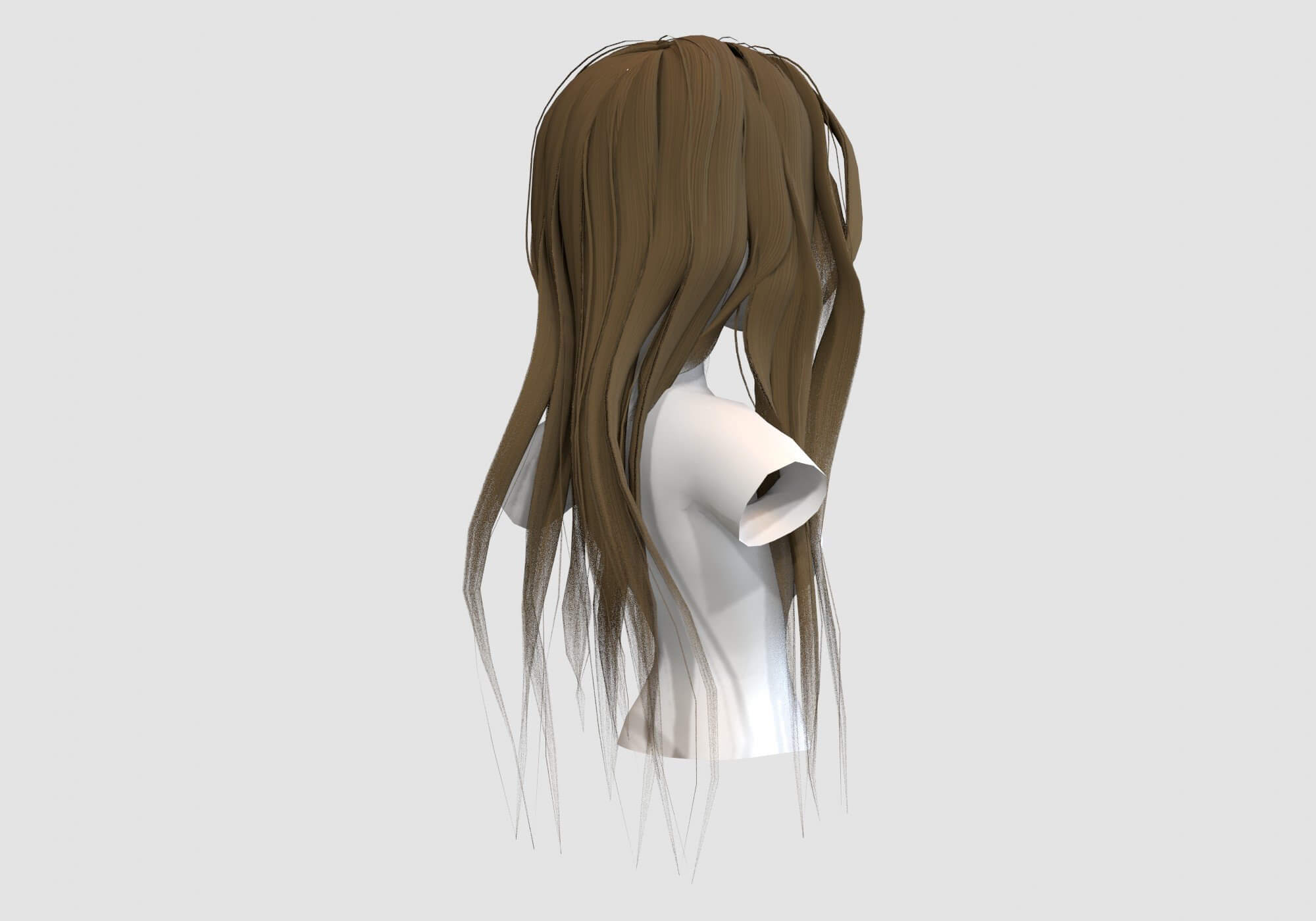 Long Chaotic Hairstyle - 3D Model by nickianimations