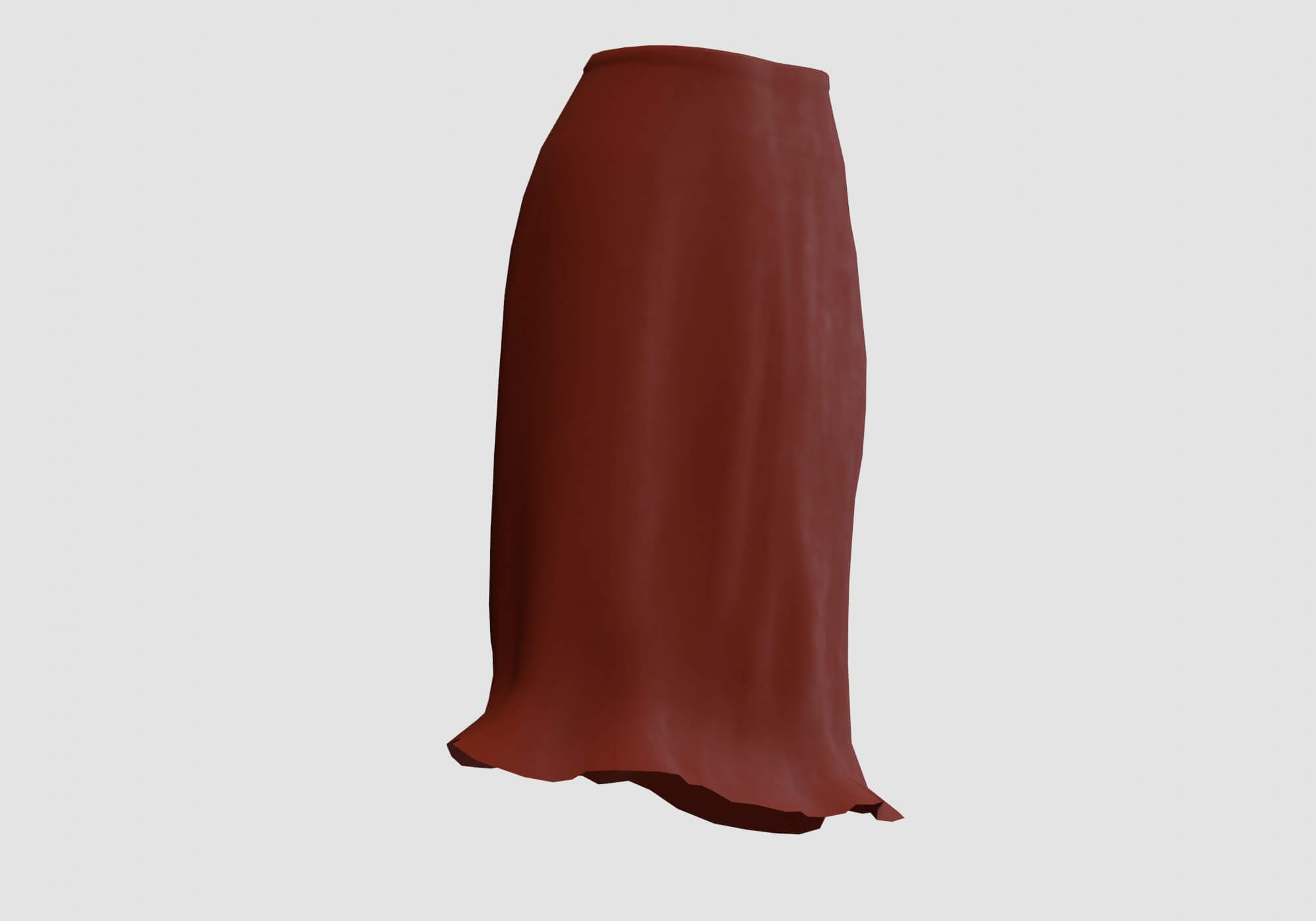 Long Red Skirt - 3D Model by nickianimations