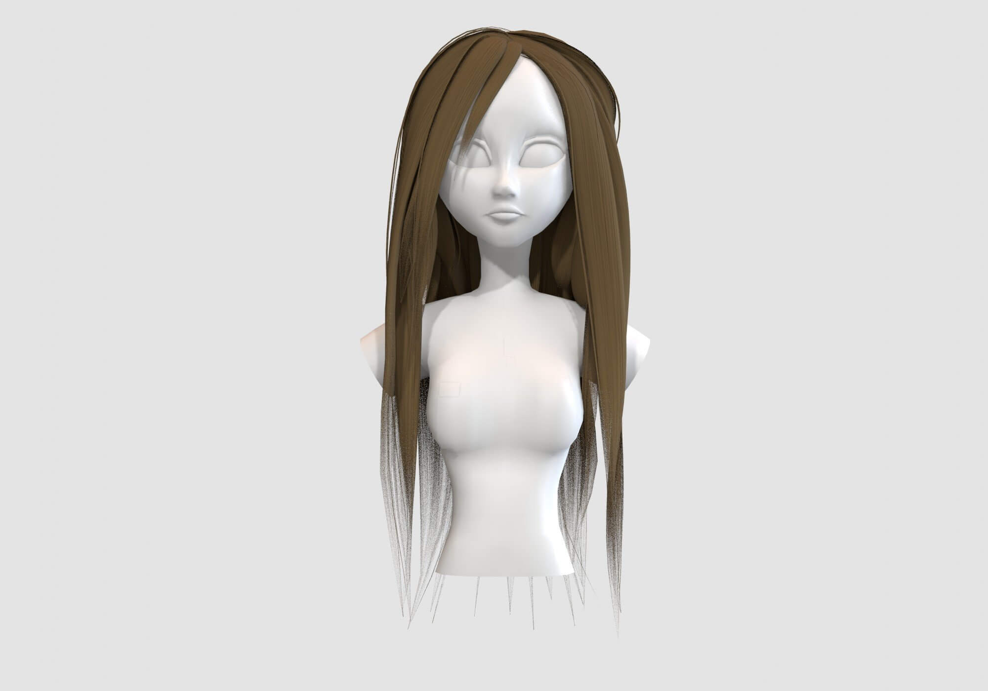 Long Sharp Hairstyle - 3D Model by nickianimations