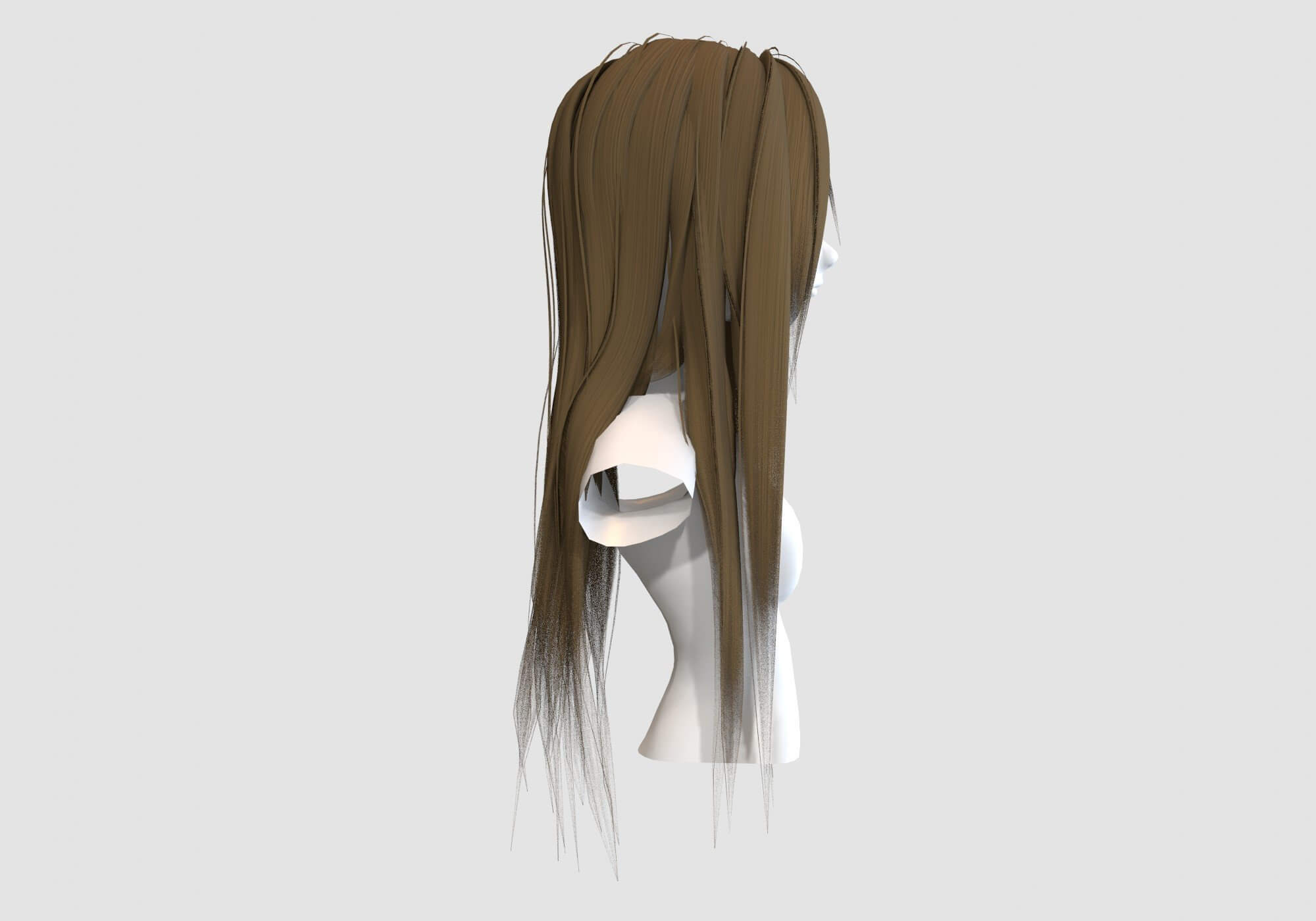 Long Sharp Hairstyle - 3D Model by nickianimations