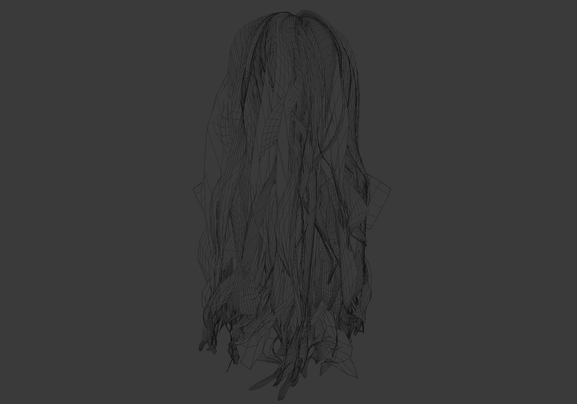 Long Straight Hairstyle - 3D Model by nickianimations