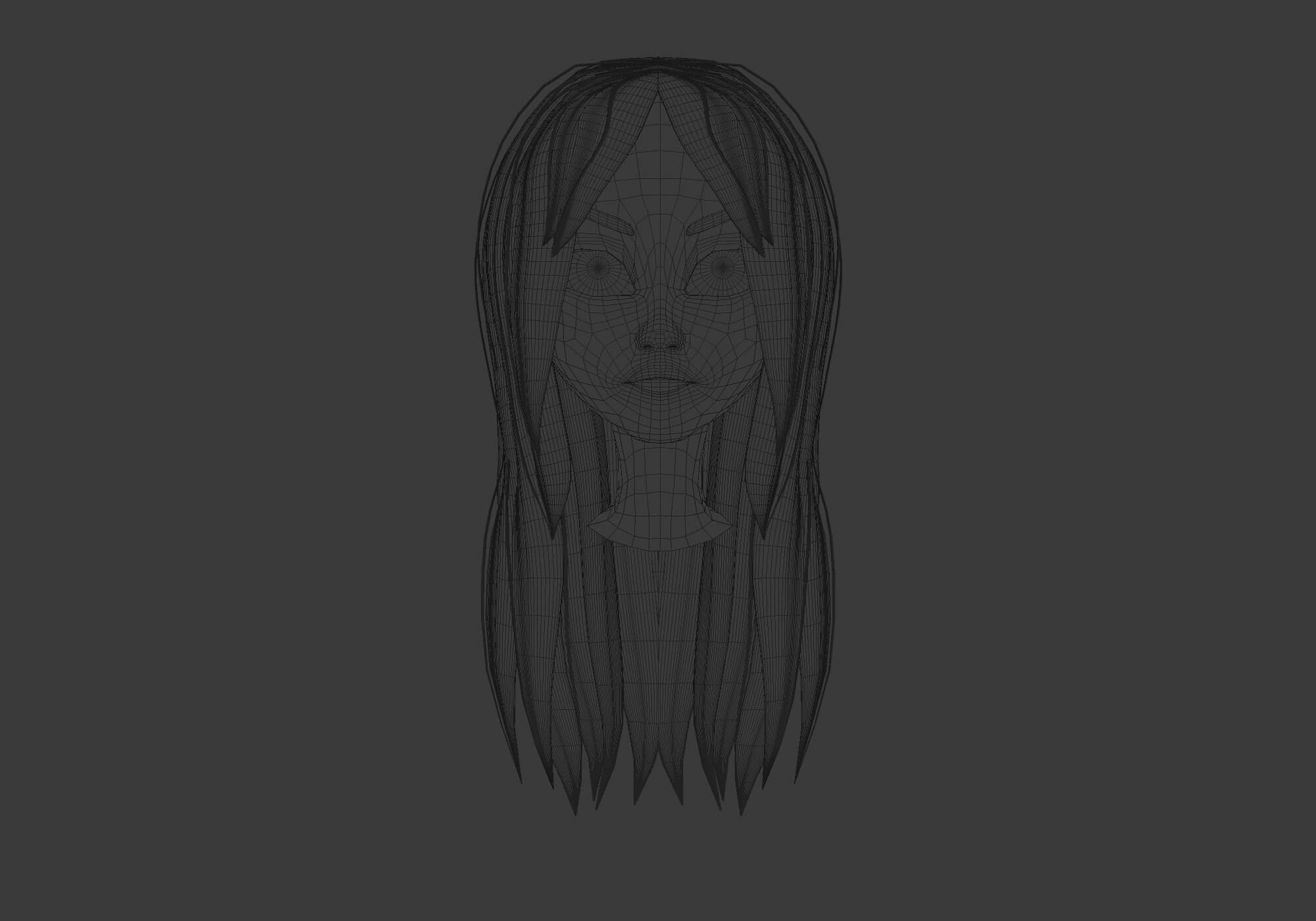 Long Straight Hairstyle - 3D Model by nickianimations