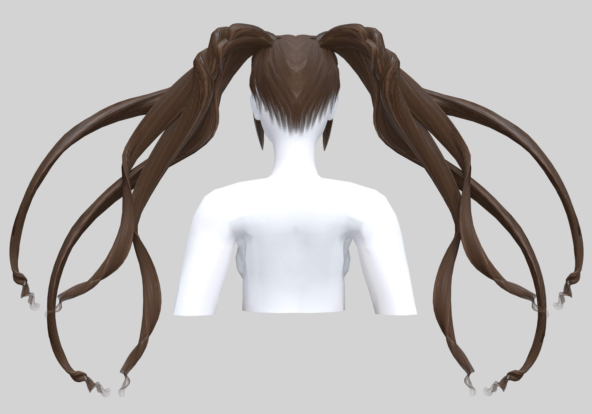 Long Stylized Hairstyle V19013 - 3D Model by nickianimations