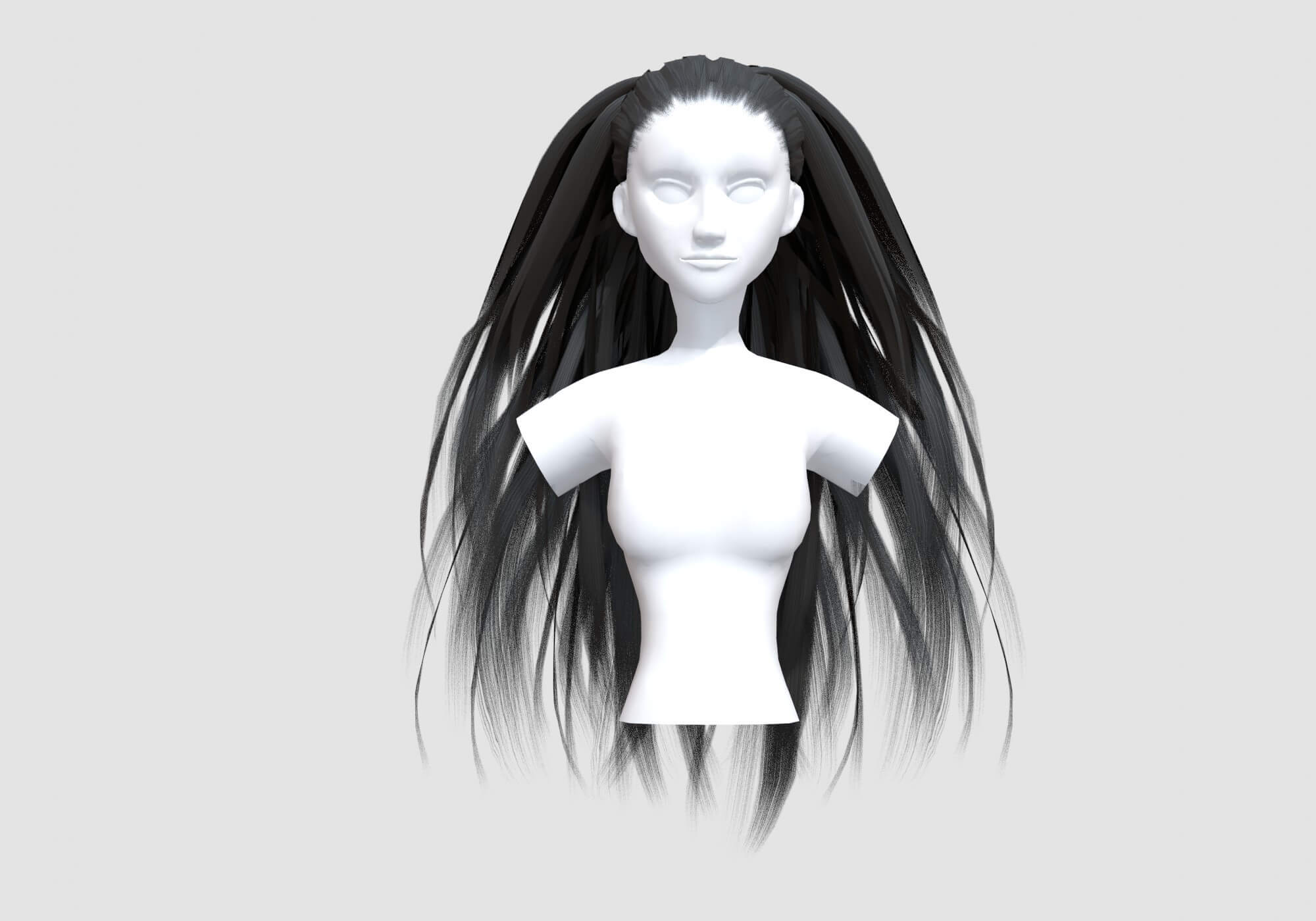 Long Thick Hairstyle - 3D Model by nickianimations
