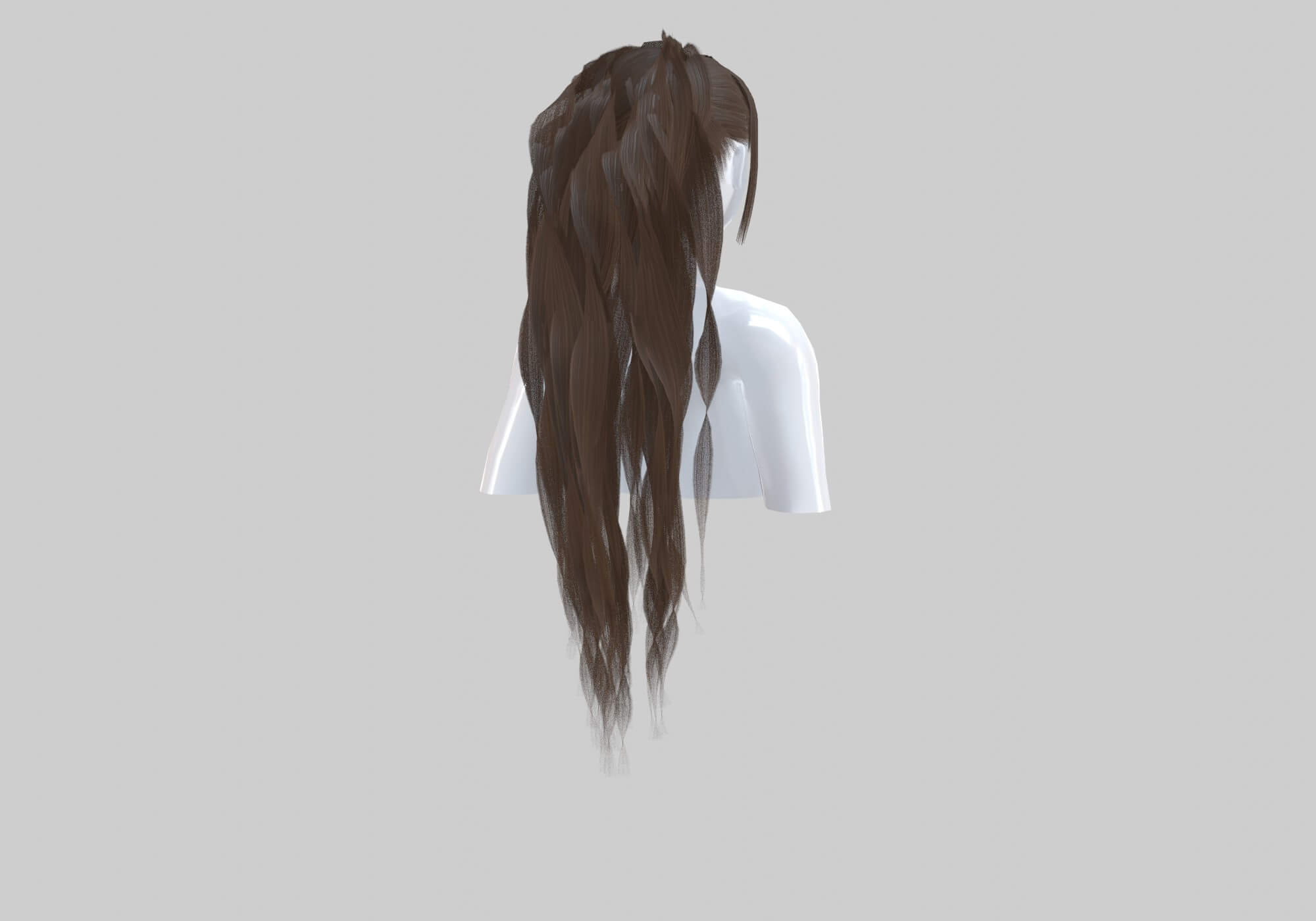 Long Wavy Hairstyle V21249 - 3D Model by nickianimations