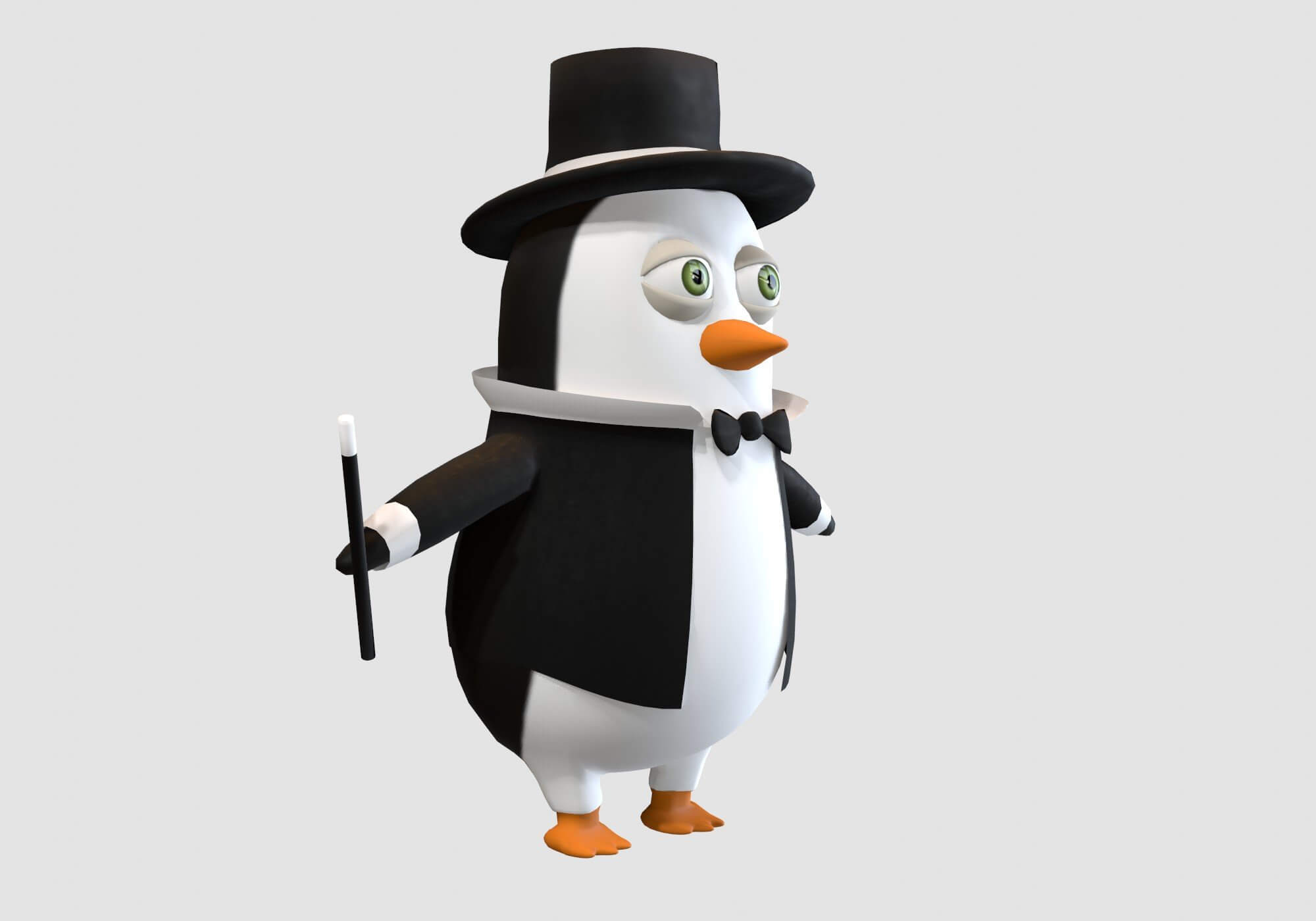 Magician Cartoon Penguin - 3D Model by nickianimations