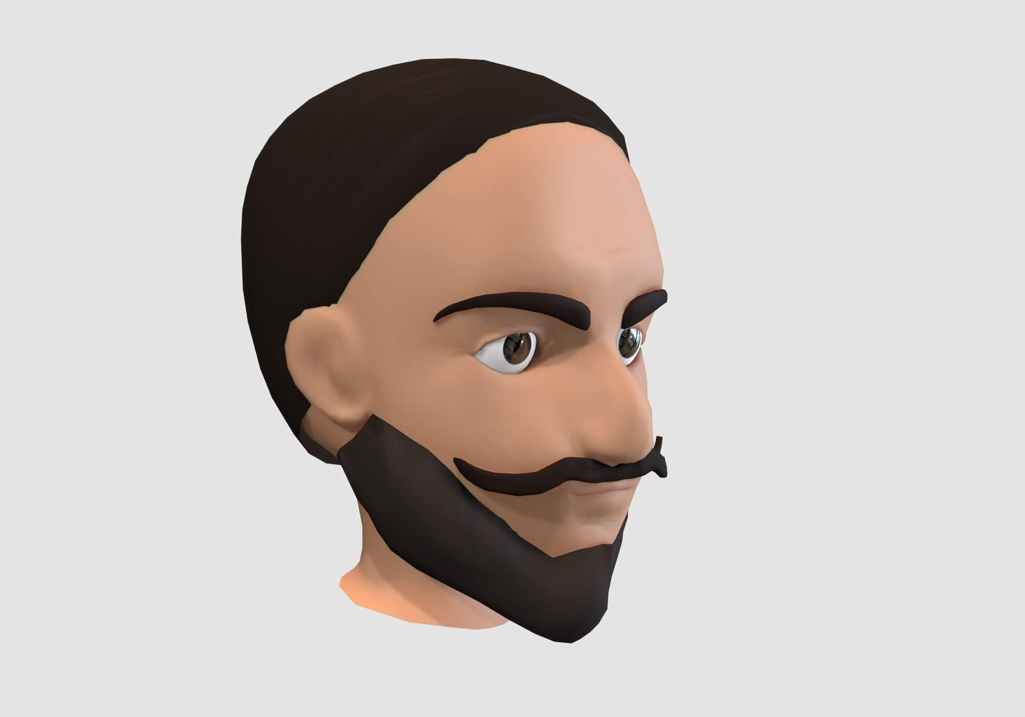 Male Cartoon Head - 3D Model by nickianimations