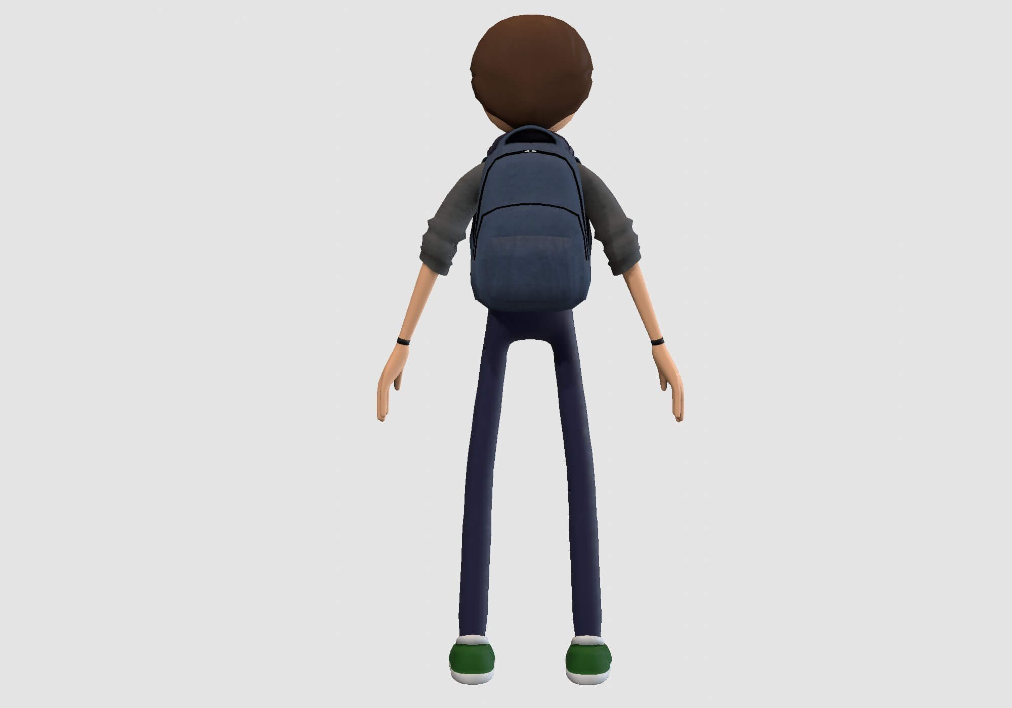 Male Cartoon Student - 3D Model by nickianimations