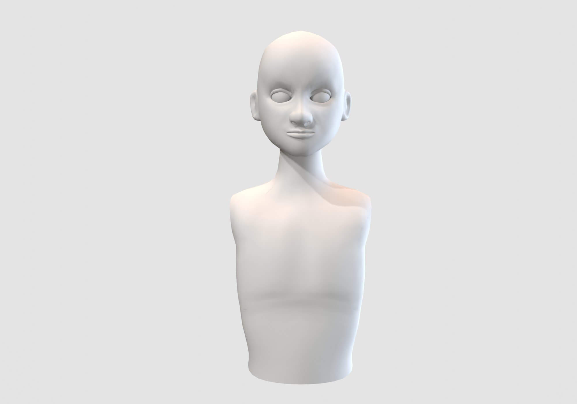 Male Cartoon Torso - 3D Model by nickianimations