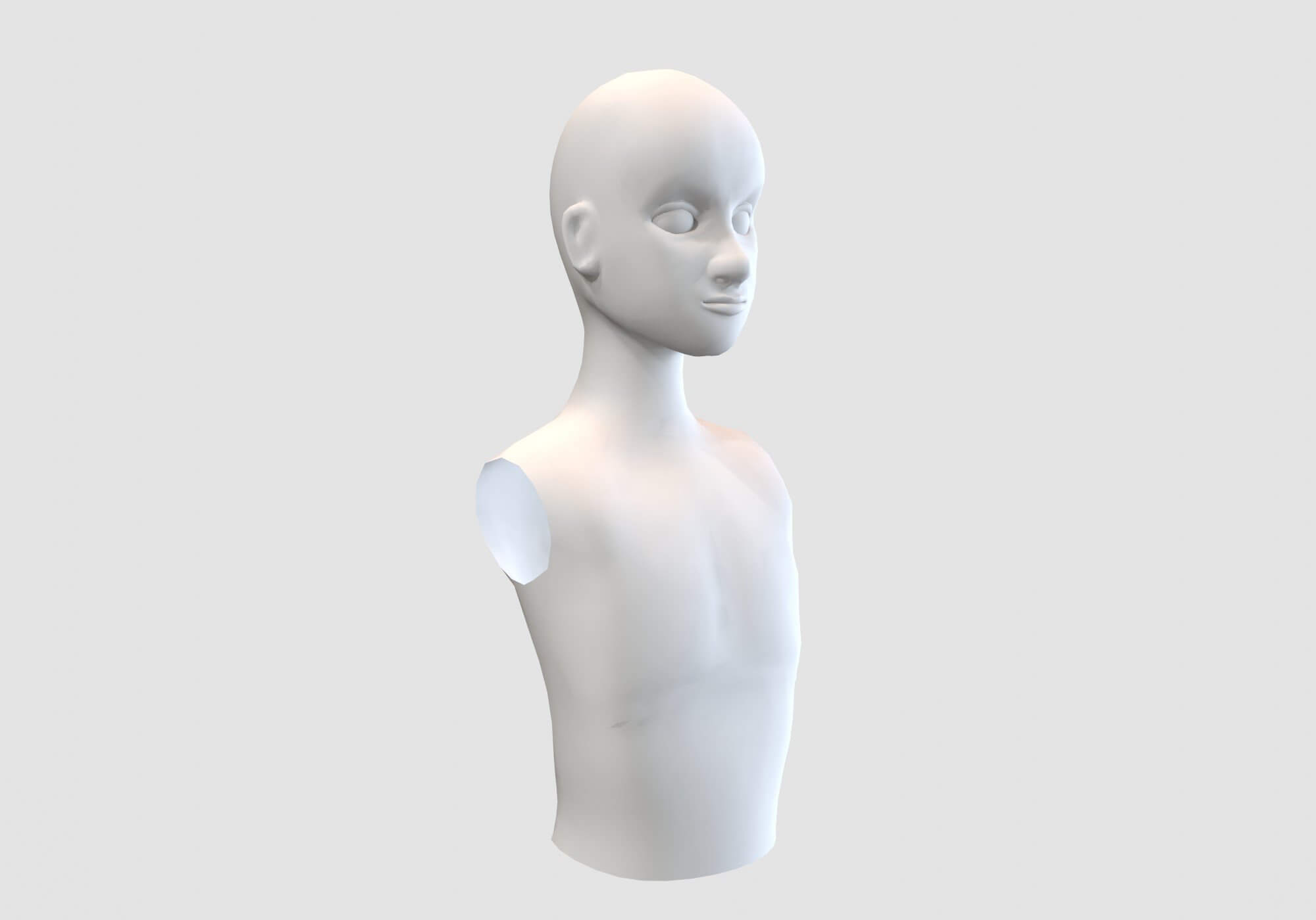 Male Cartoon Torso - 3D Model by nickianimations