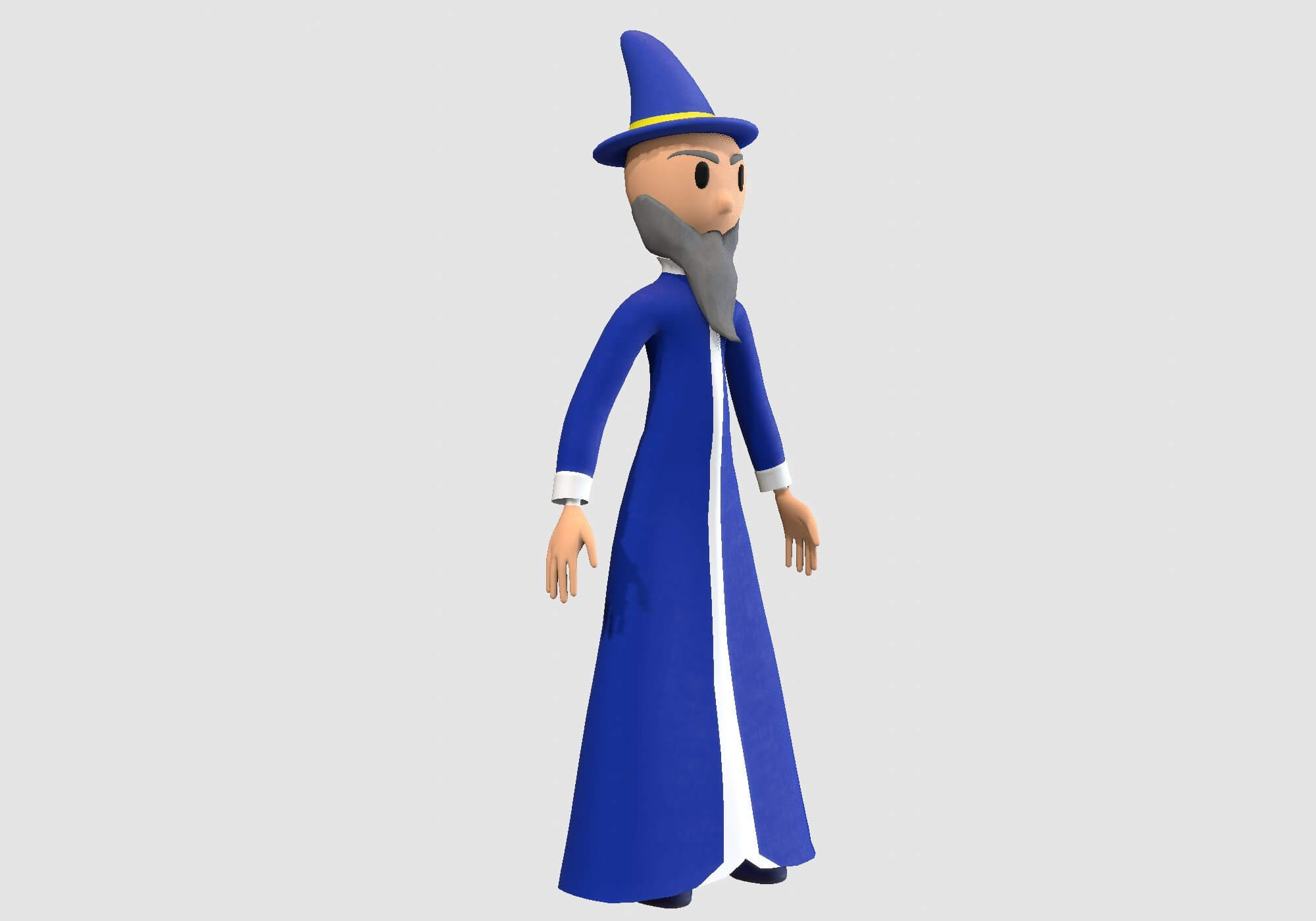 Male Cartoon Wizard - 3D Model by nickianimations