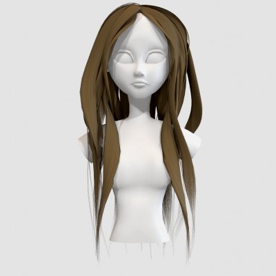 Messy Cartoon Hairstyle - 3D Model by nickianimations
