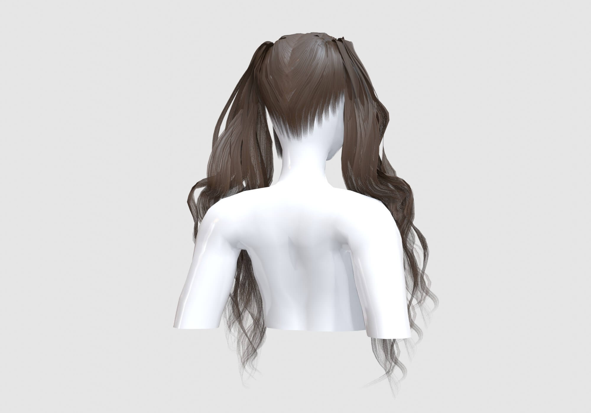 Pigtails Bangs Hair V24116 - 3D Model by nickianimations