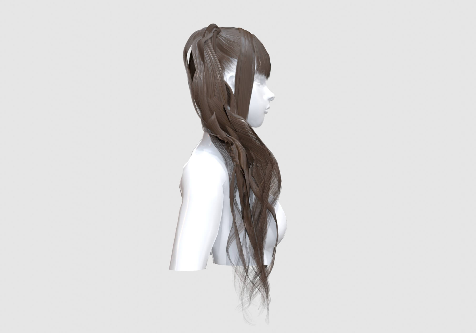 Pigtails Bangs Hairstyle V25428 - 3D Model by nickianimations