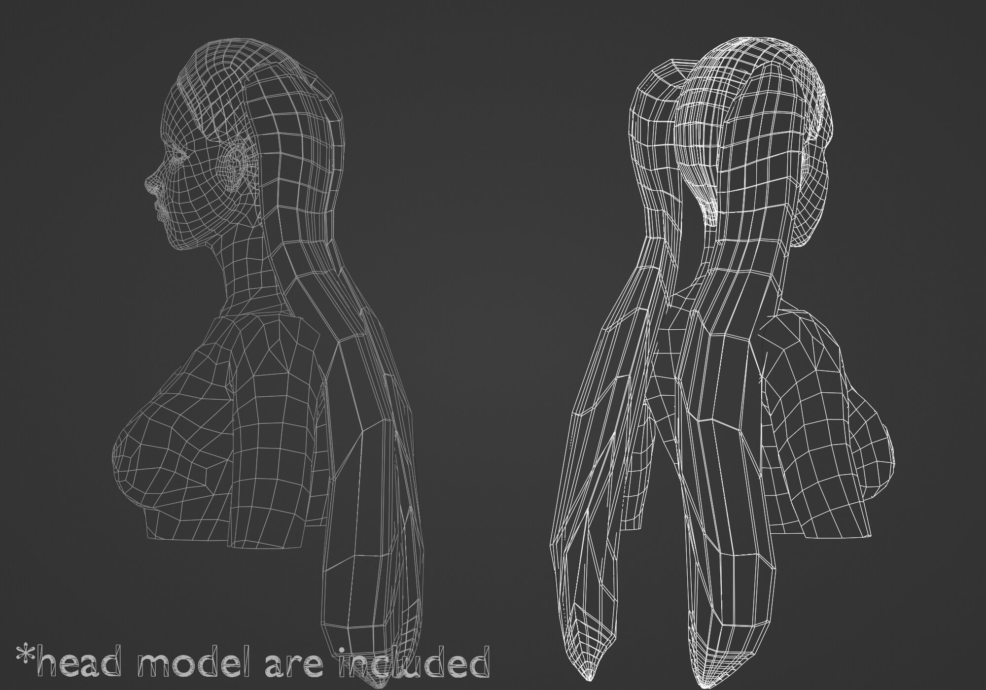 Pigtails Straight Hairstyle V5591 - 3D Model by nickianimations