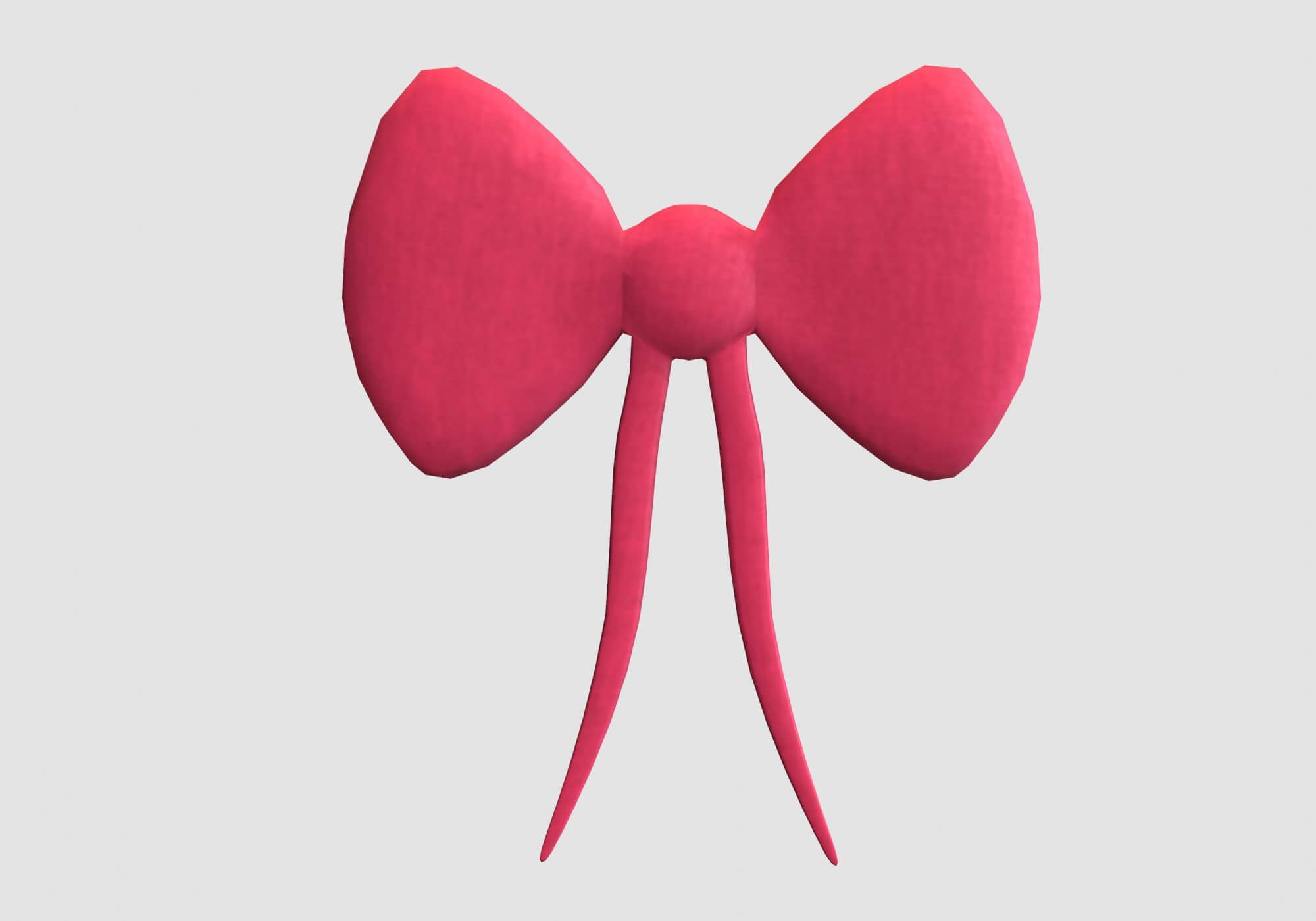 Pink Cartoon Ribbon - 3D Model by nickianimations