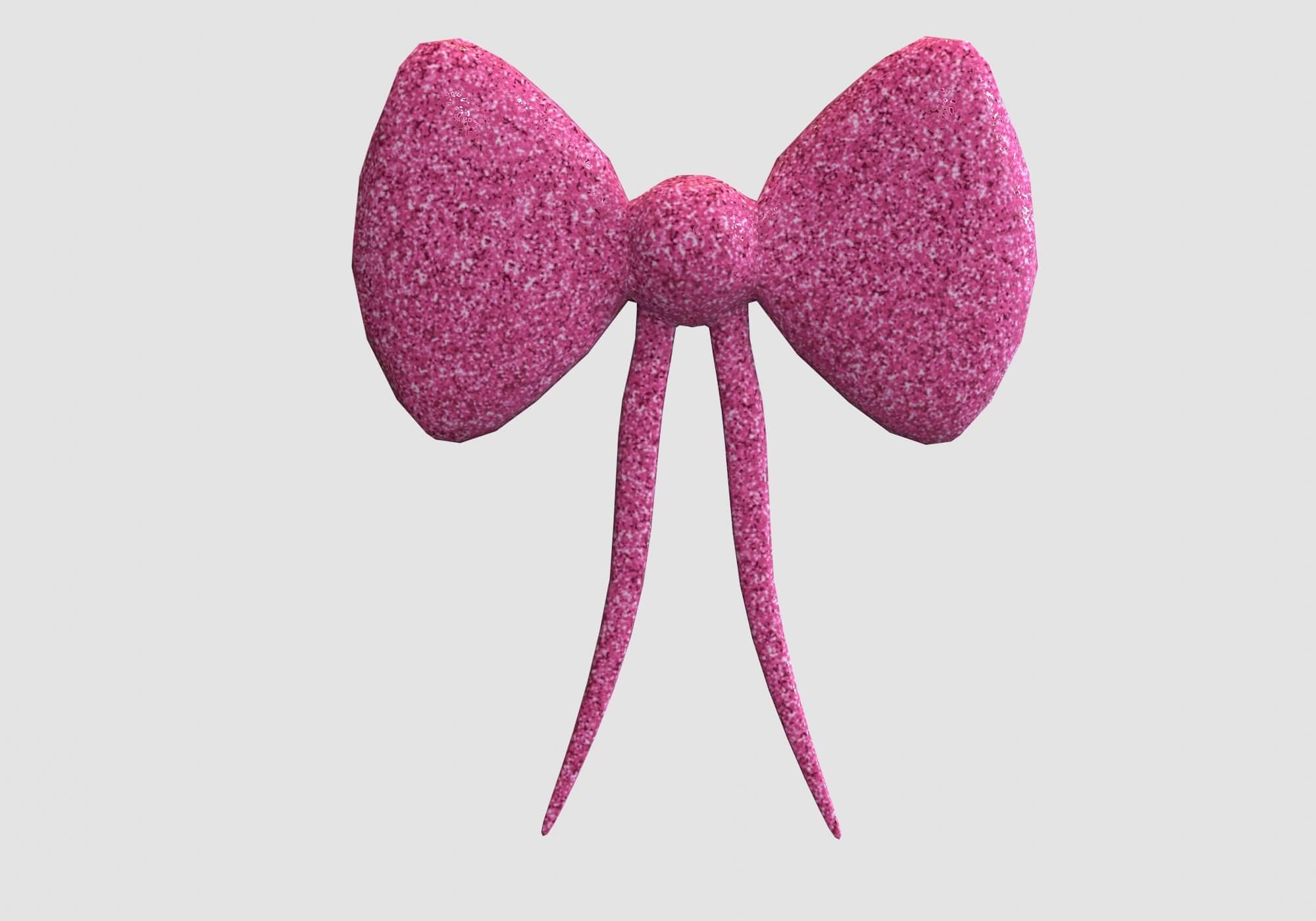 Pink Glitter Ribbon - 3D Model by nickianimations