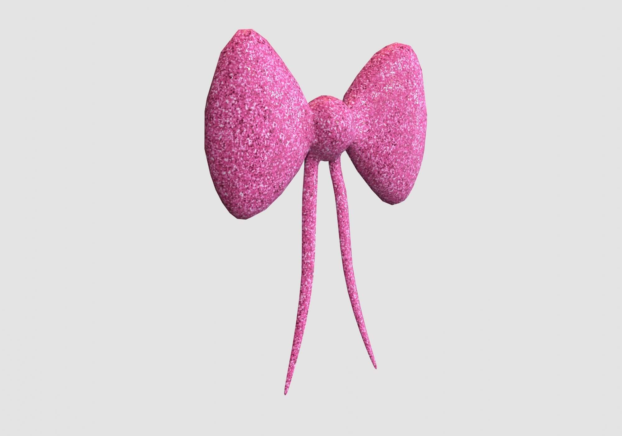Pink Glitter Ribbon - 3D Model by nickianimations