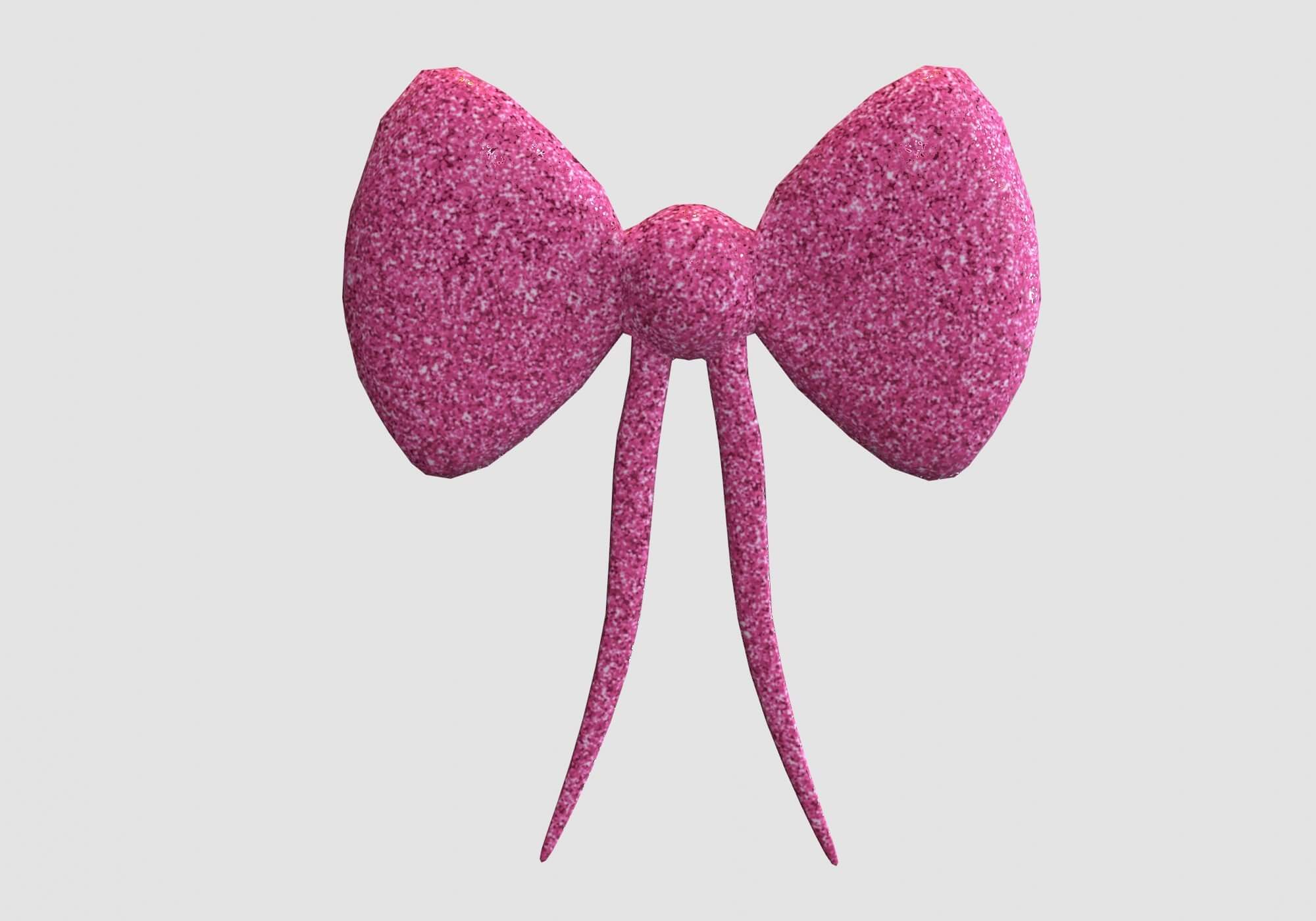 Pink Glitter Ribbon - 3D Model by nickianimations