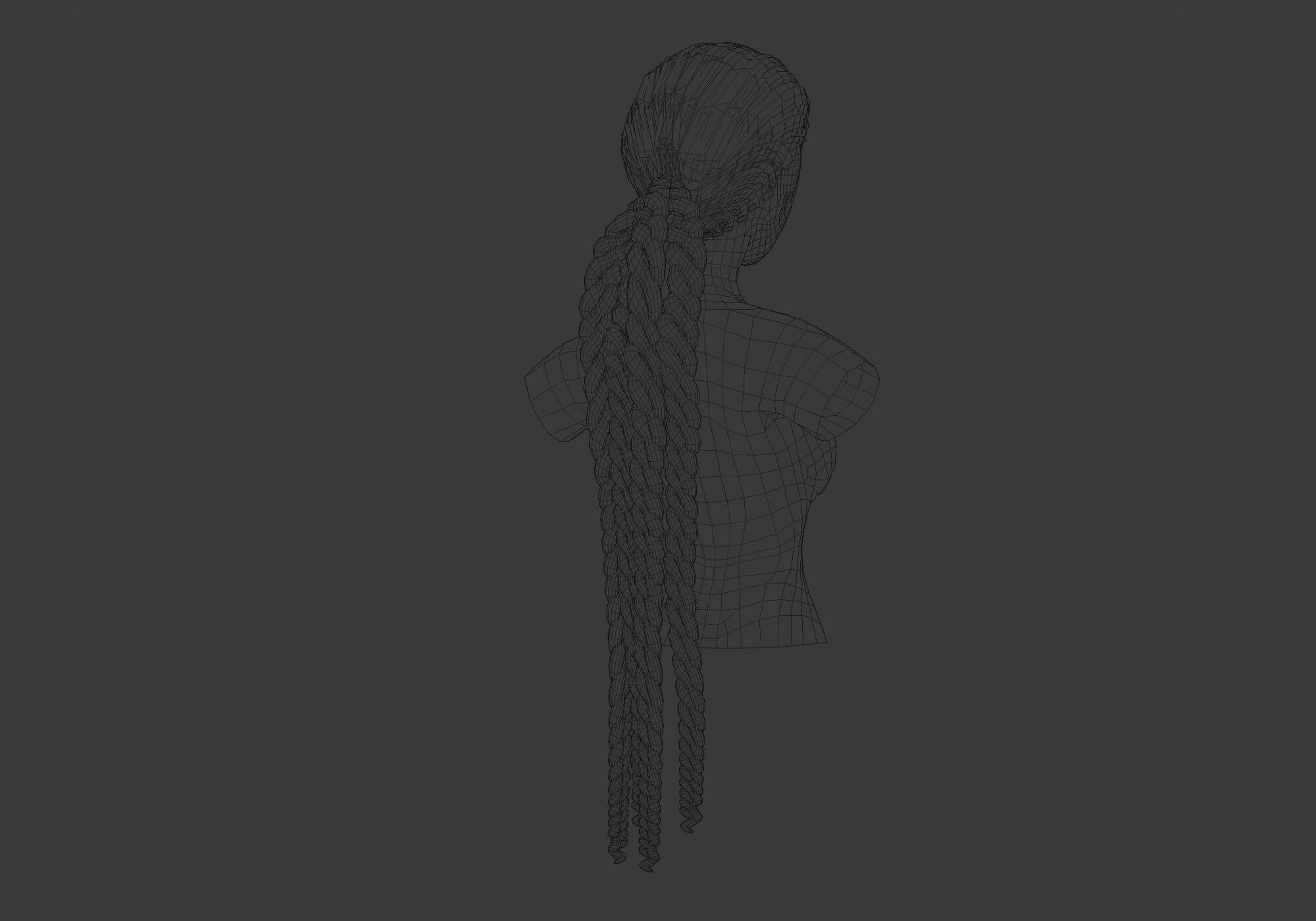 Ponytail Braid Hairstyle - 3D Model by nickianimations