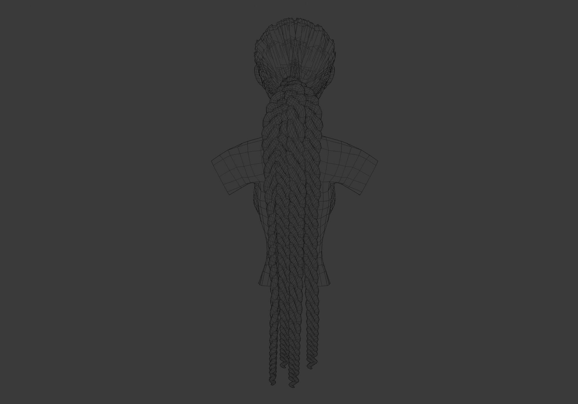 Ponytail Braid Hairstyle - 3D Model by nickianimations