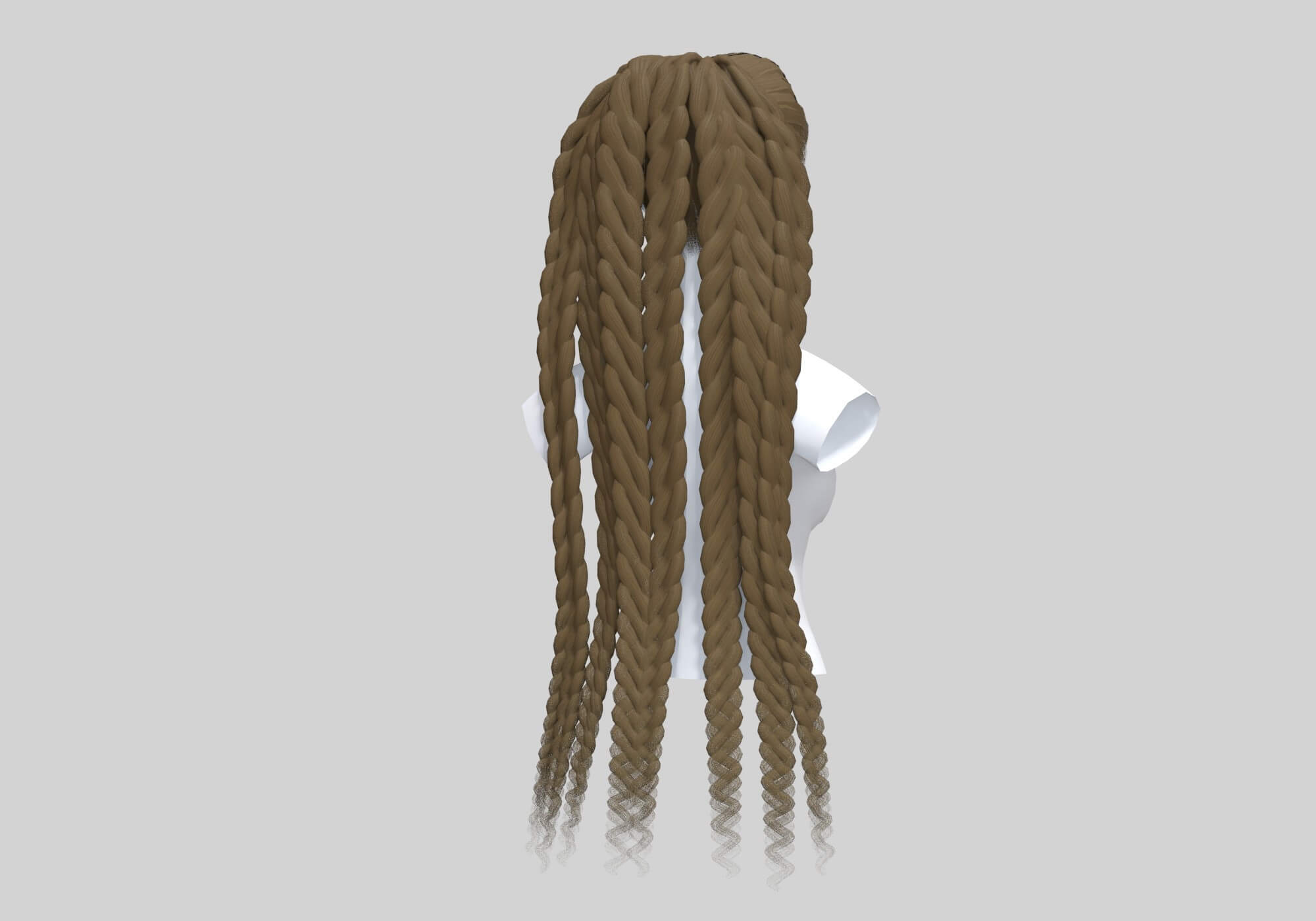 Ponytail Braids Hairstyle - 3D Model by nickianimations