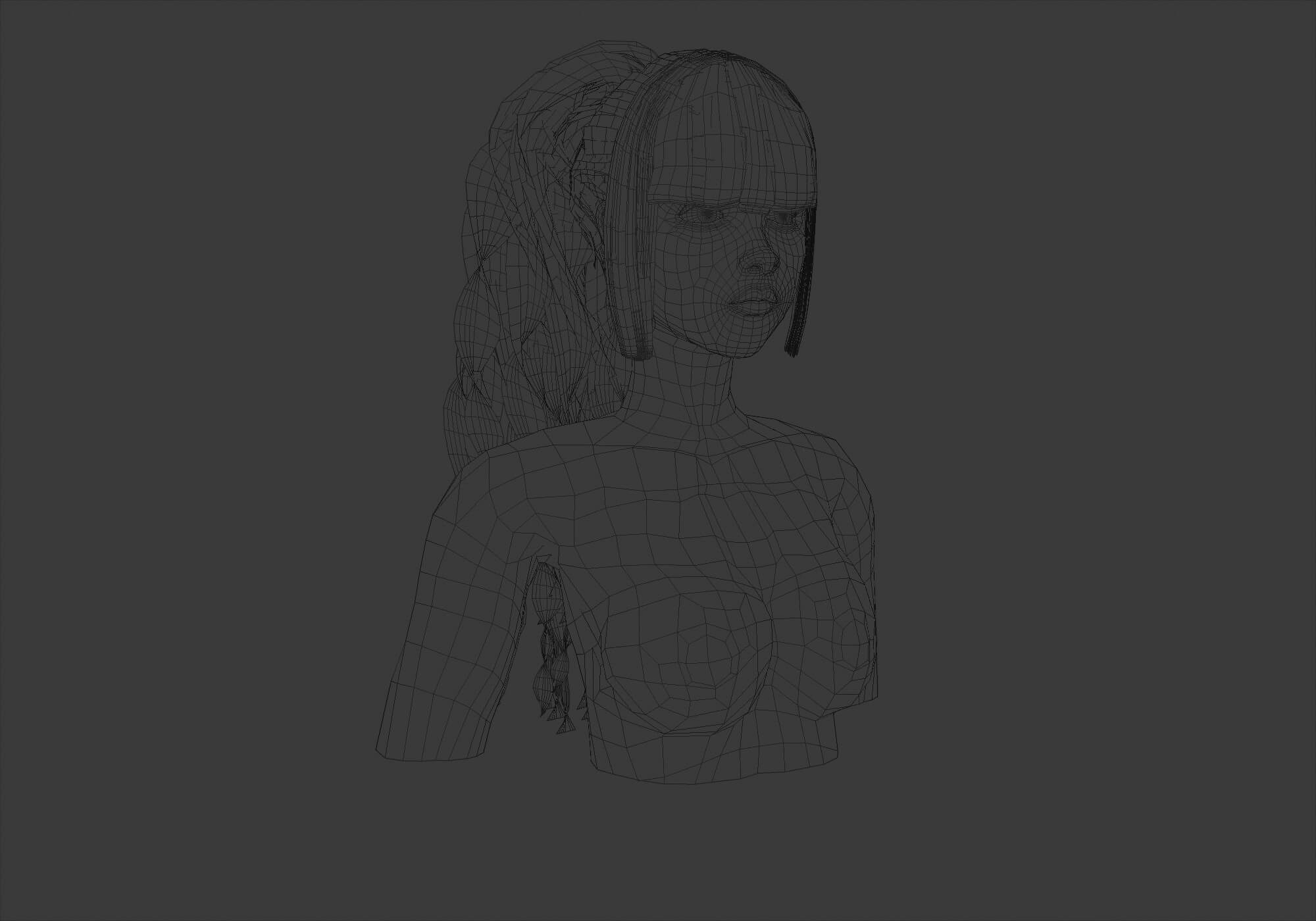 Ponytail Long Hairstyle V21249 - 3D Model by nickianimations