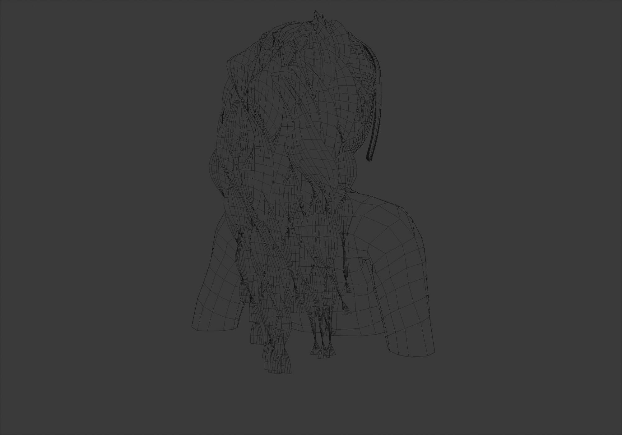 Ponytail Long Hairstyle V21249 - 3D Model by nickianimations