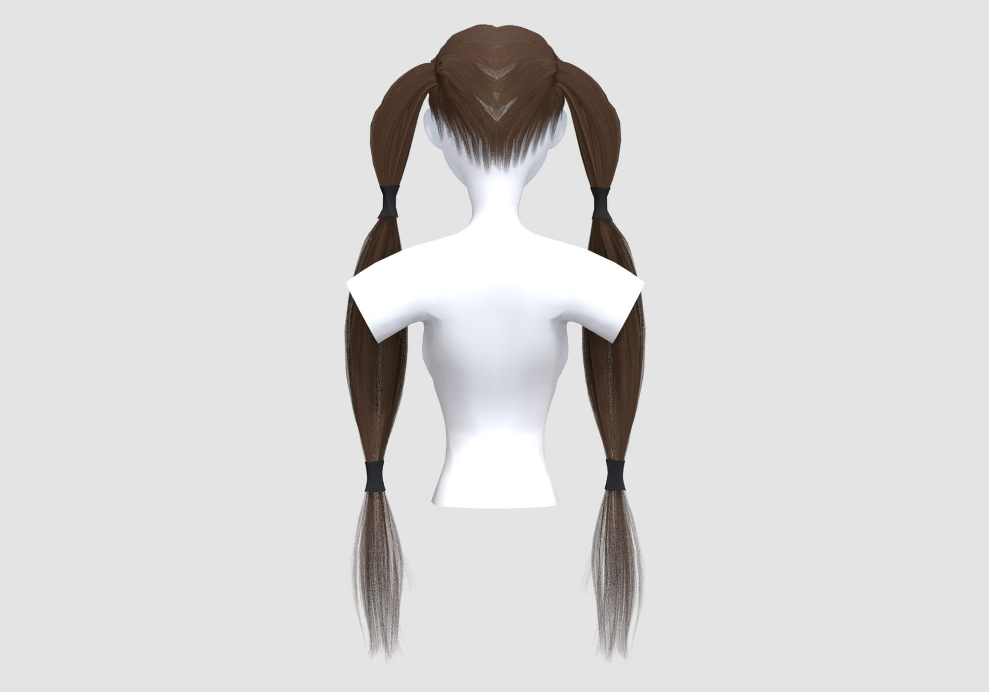 Ponytail Two Hairstyle - 3D Model by nickianimations