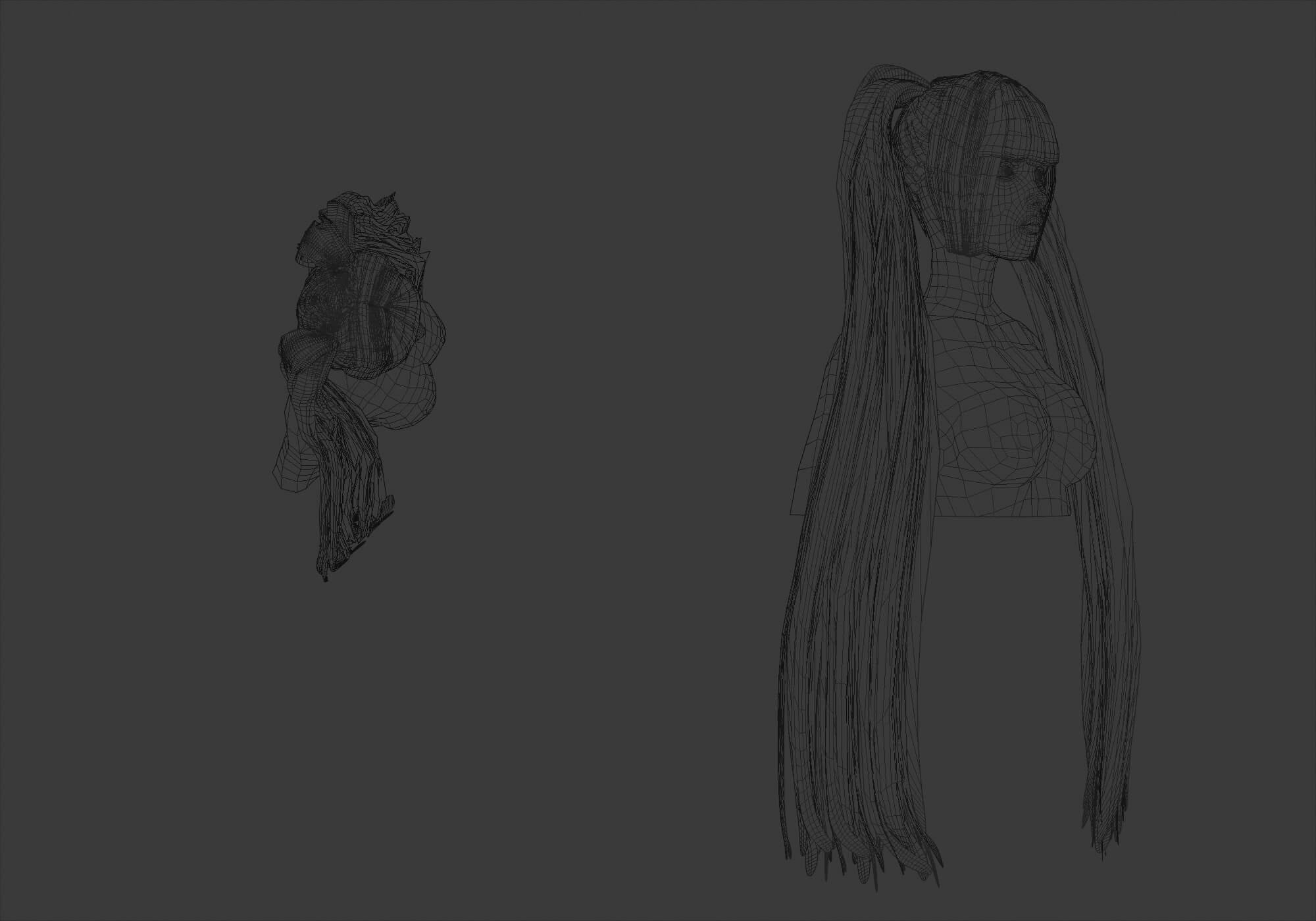 Ponytails Basic Hairstyle V30172 - 3D Model by nickianimations