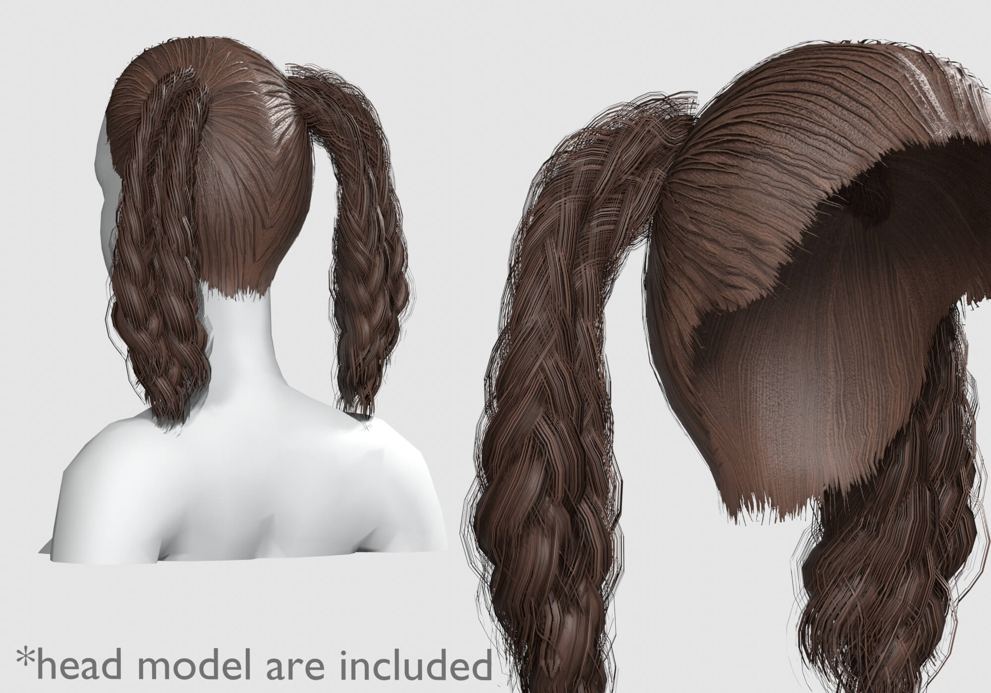 Ponytails Braids Hairstyle V18540 - 3D Model by nickianimations