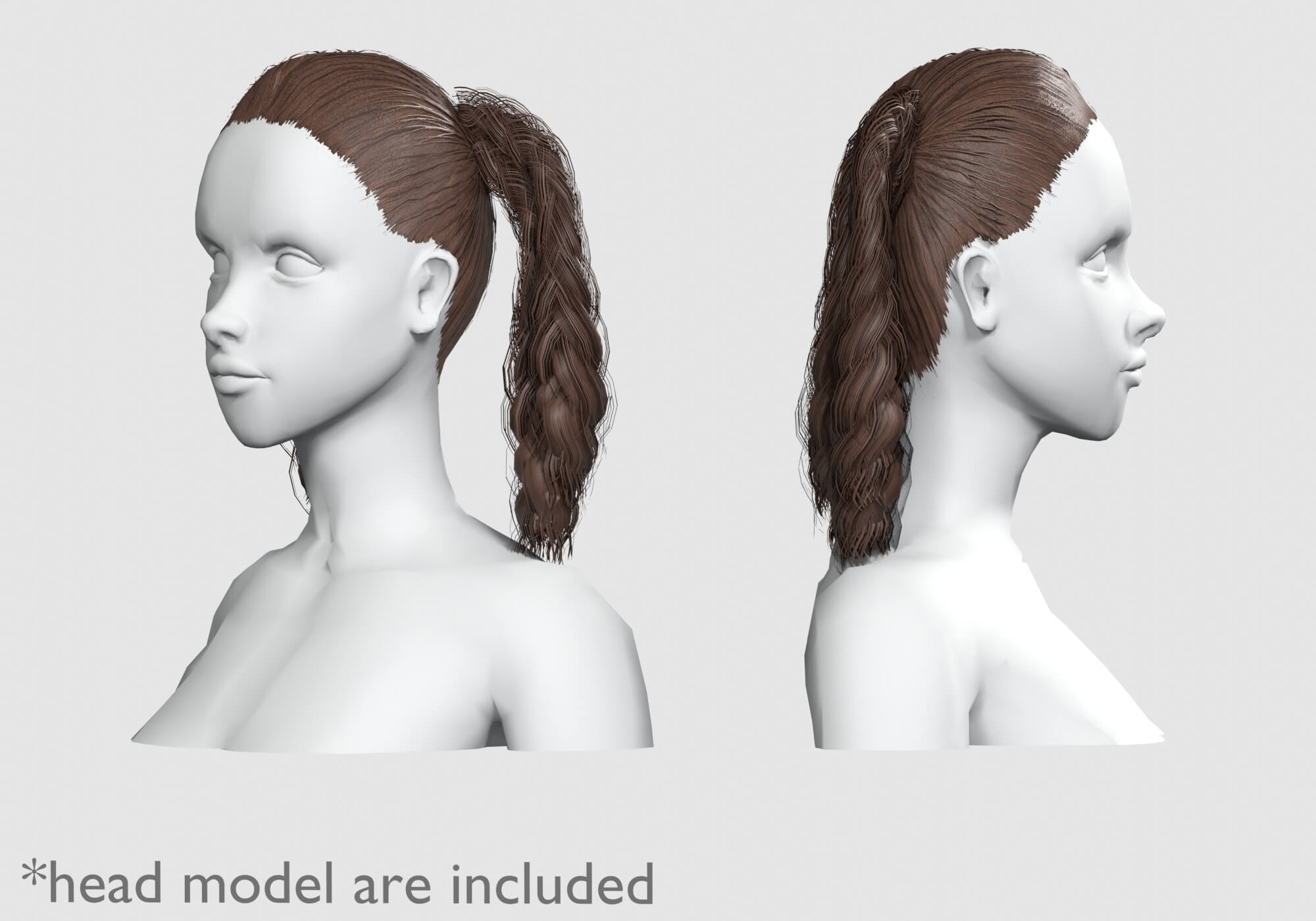 Ponytails Braids Hairstyle V18540 - 3D Model by nickianimations