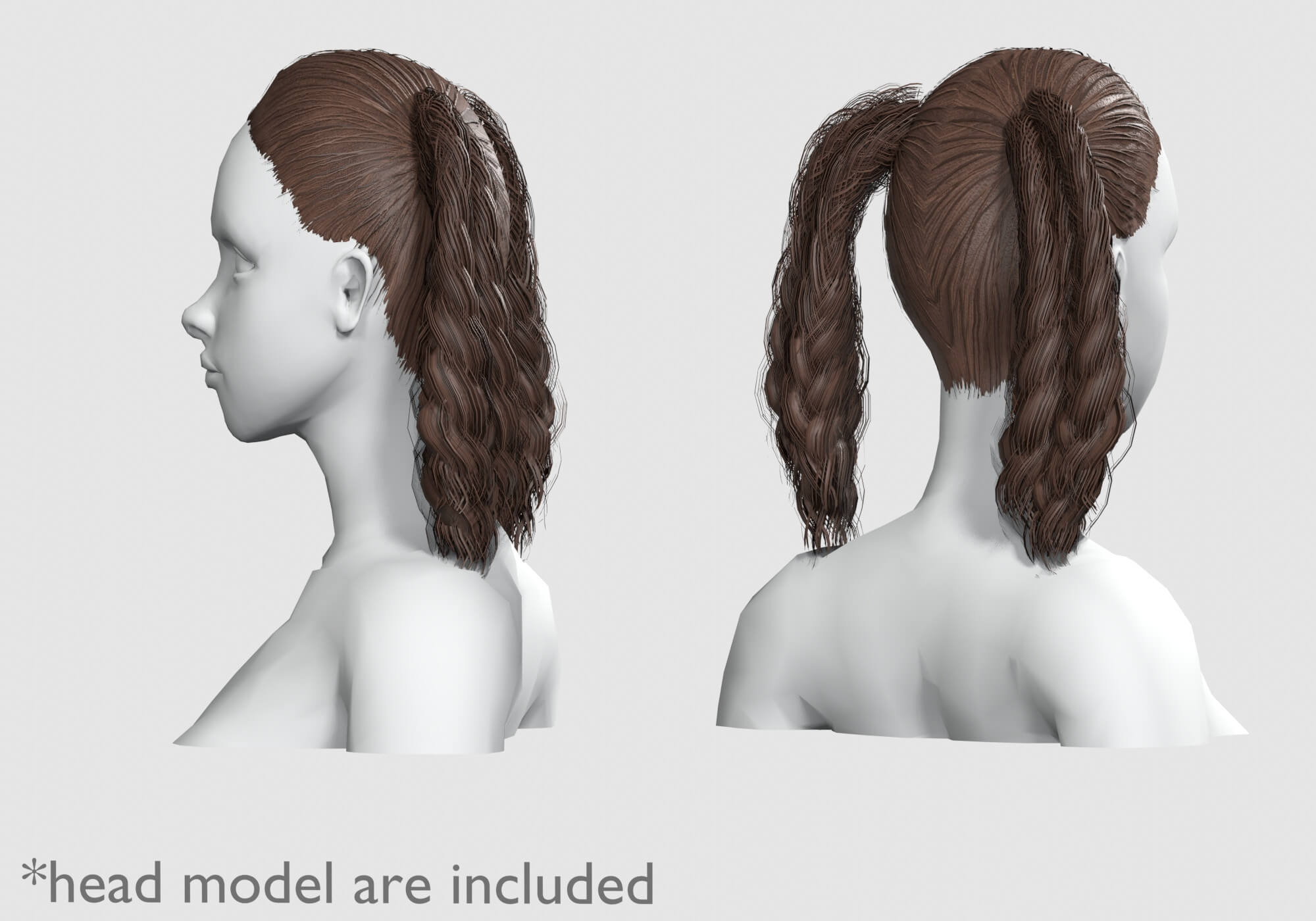 Ponytails Braids Hairstyle V18540 - 3D Model by nickianimations