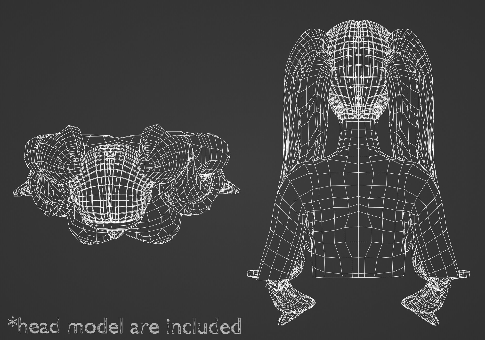 Ponytails Two Hairstyle V10844 - 3D Model by nickianimations