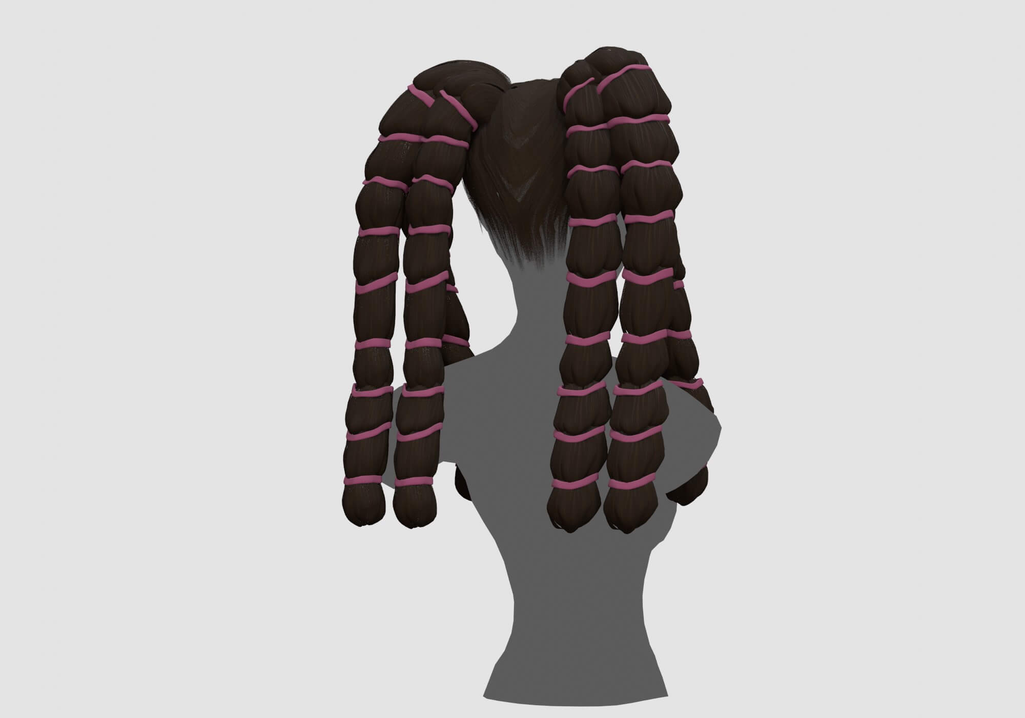 Ponytails Two Hairstyle - 3D Model by nickianimations