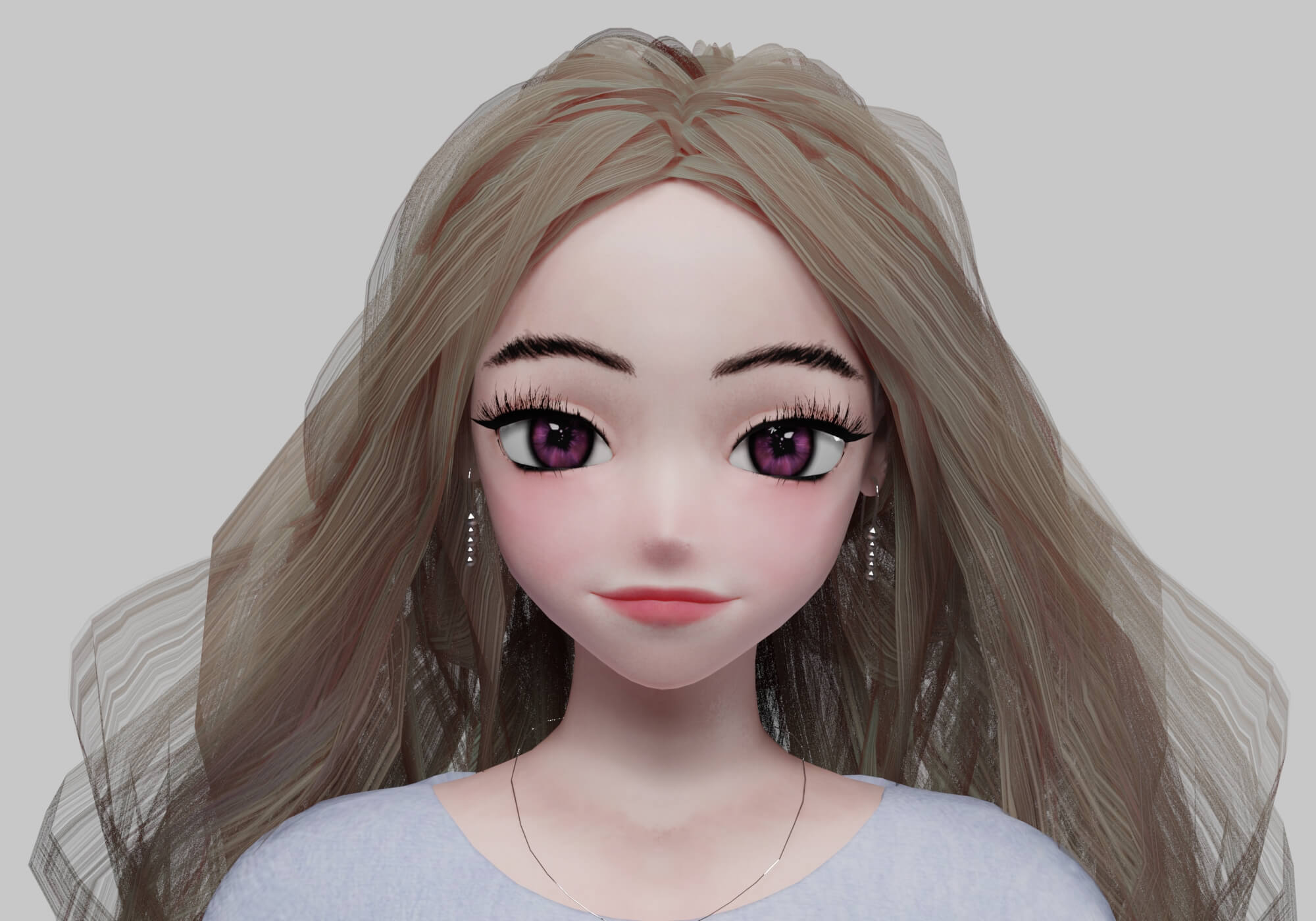 Pretty Anime Girl V31352 - 3D Model by nickianimations