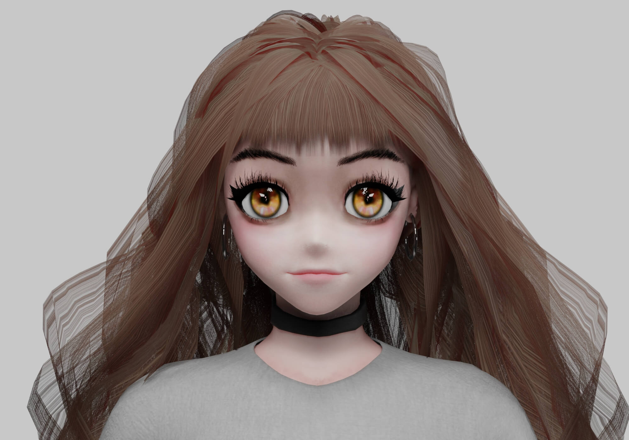 Pretty Anime Girl V39356 - 3D Model by nickianimations