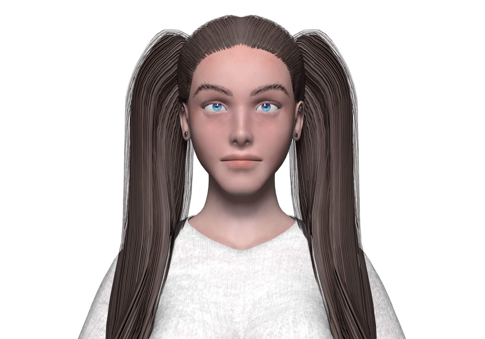Pretty Basic Woman V28383 - 3D Model by nickianimations