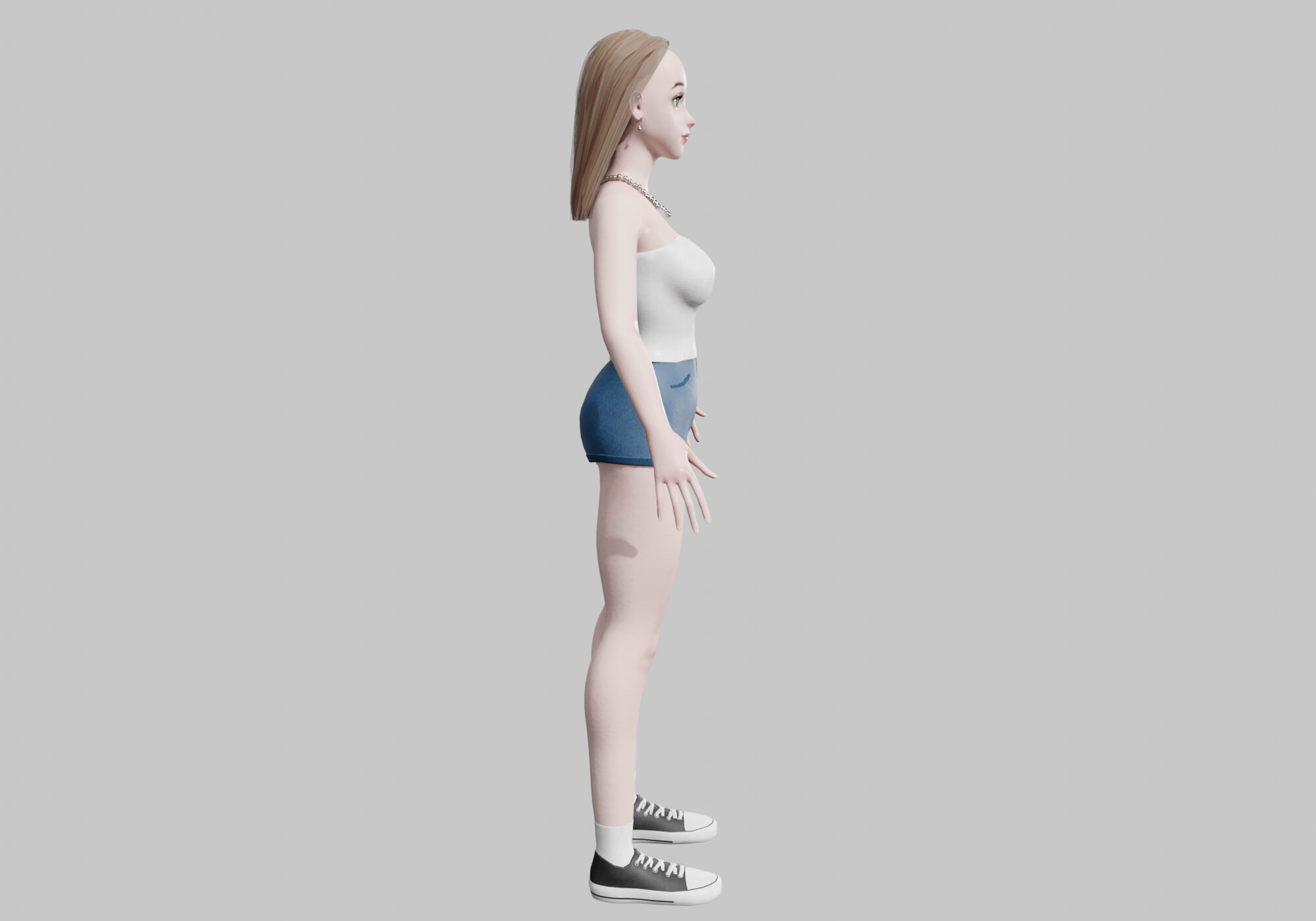 Pretty Basic Woman V29701 - 3D Model by nickianimations