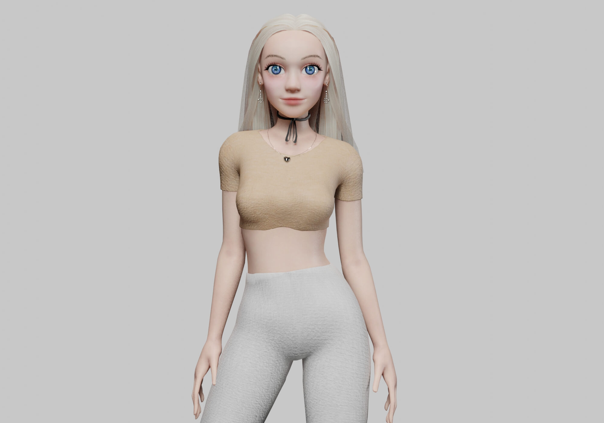 Pretty Basic Woman V32073 - 3D Model by nickianimations