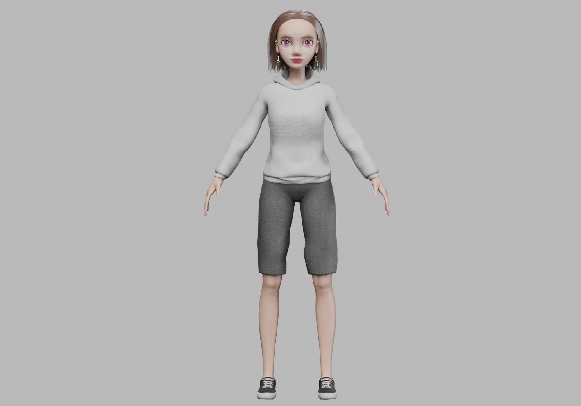 Pretty Basic Woman V32519 - 3D Model by nickianimations