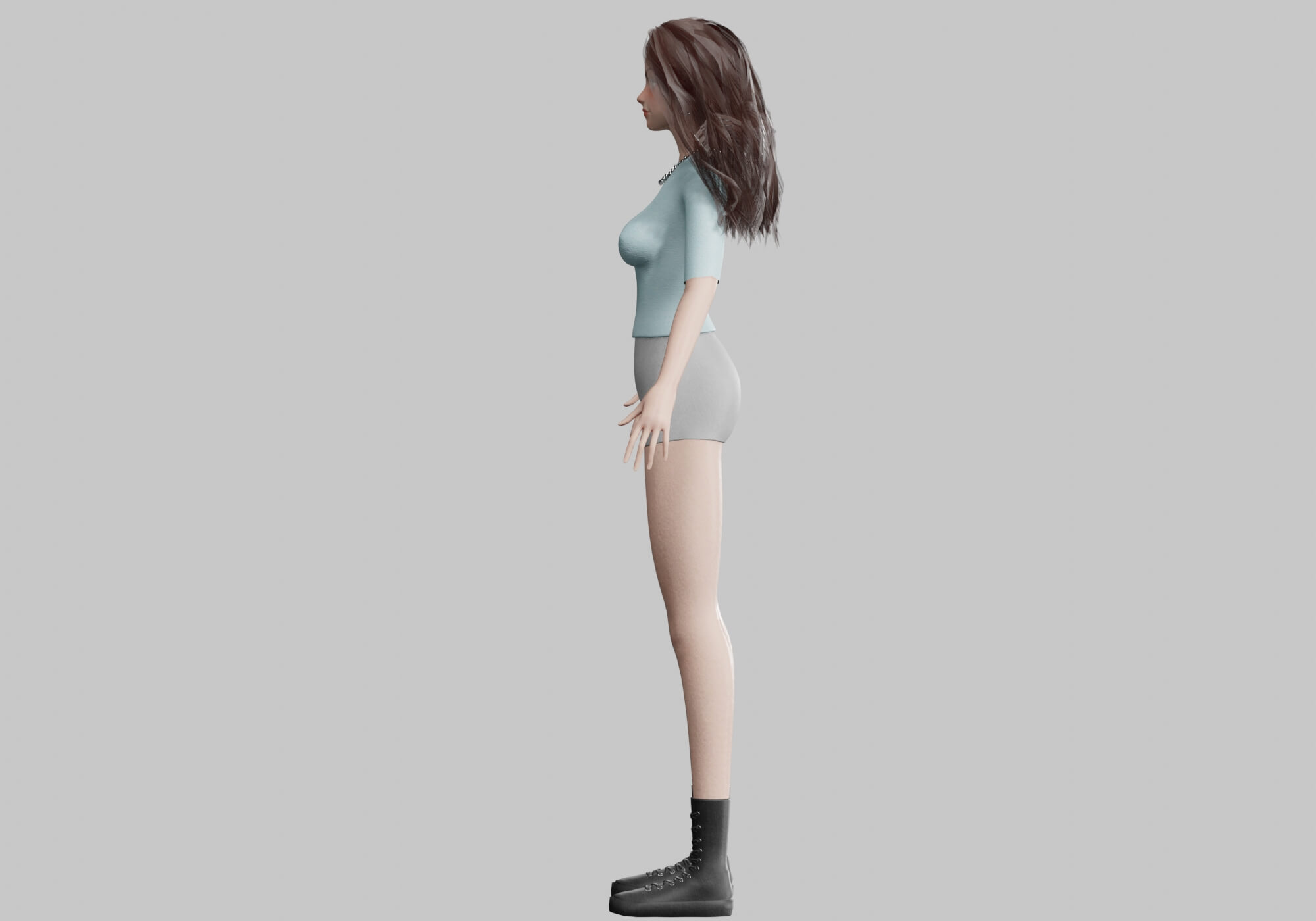 Pretty Basic Woman V36844 - 3D Model by nickianimations