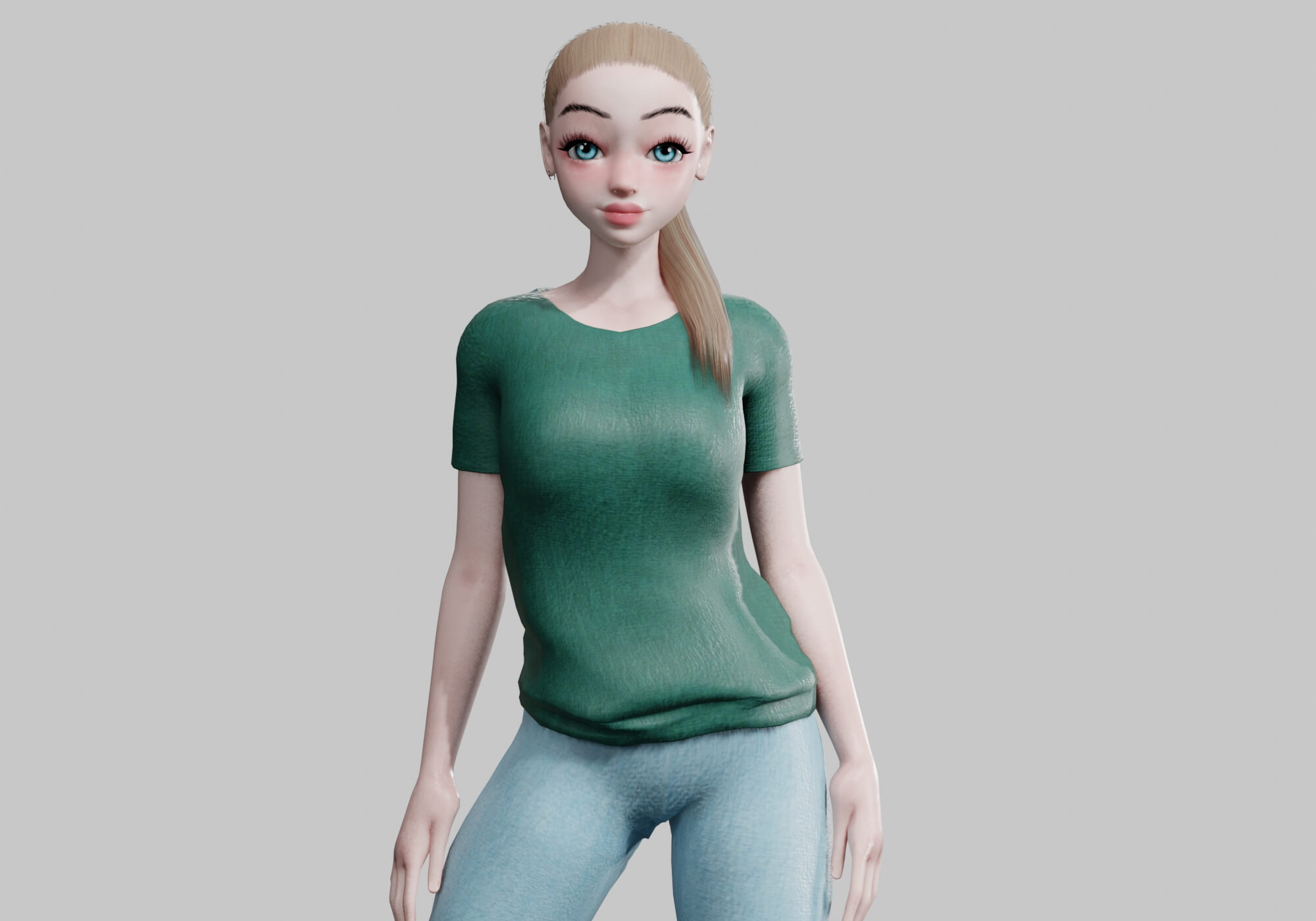 Pretty Beautiful Woman V15925 - 3D Model by nickianimations