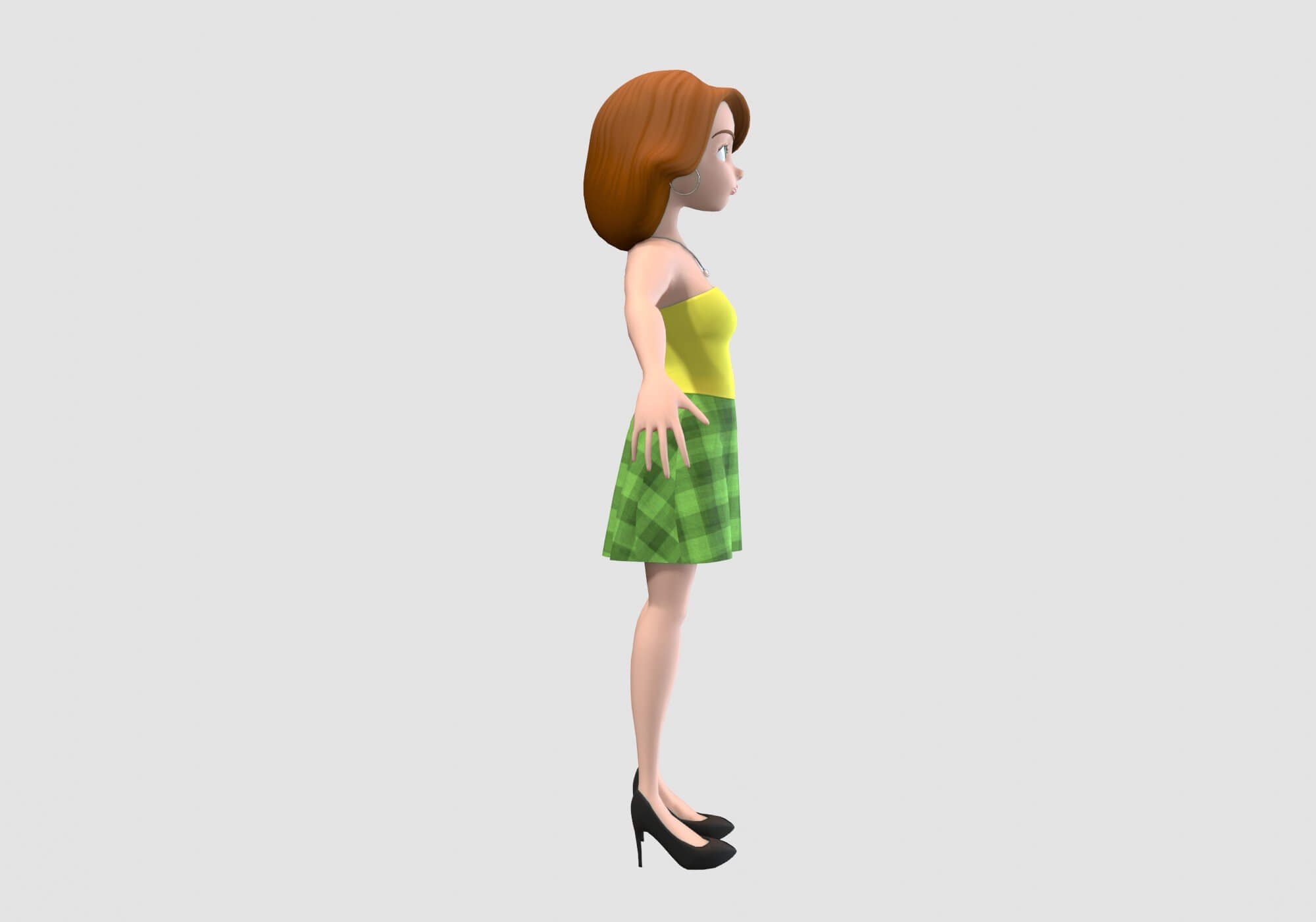 Pretty Cartoon Girl - 3D Model by nickianimations