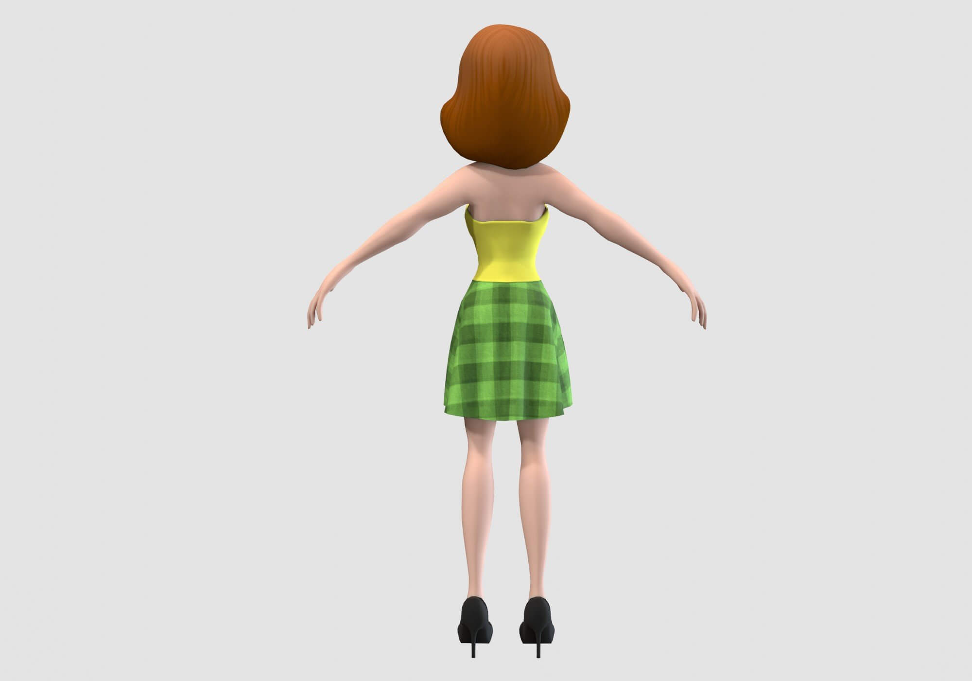 Pretty Cartoon Girl - 3D Model by nickianimations