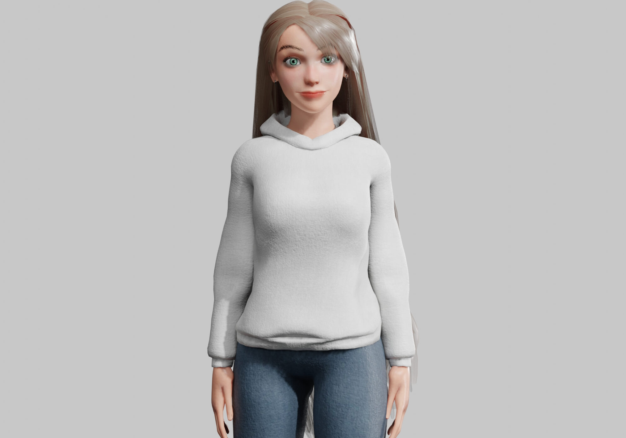 Pretty Cartoon Woman V35514 - 3D Model by nickianimations