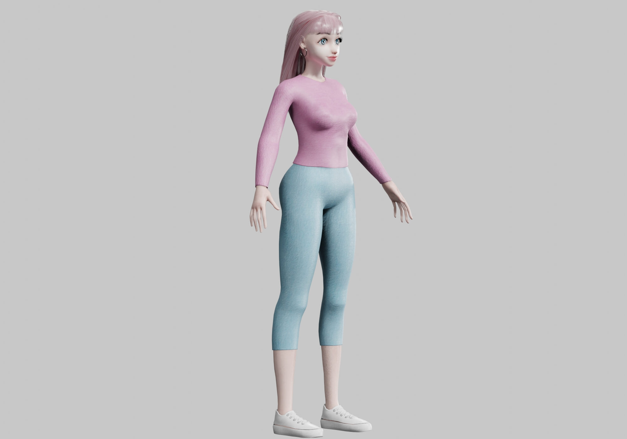 Pretty Cool Woman V23488 - 3D Model by nickianimations