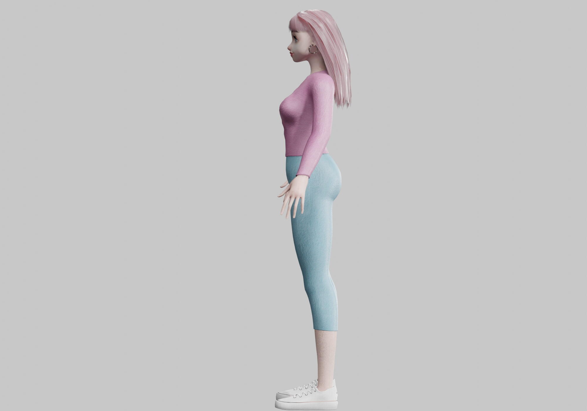 Pretty Cool Woman V23488 - 3D Model by nickianimations