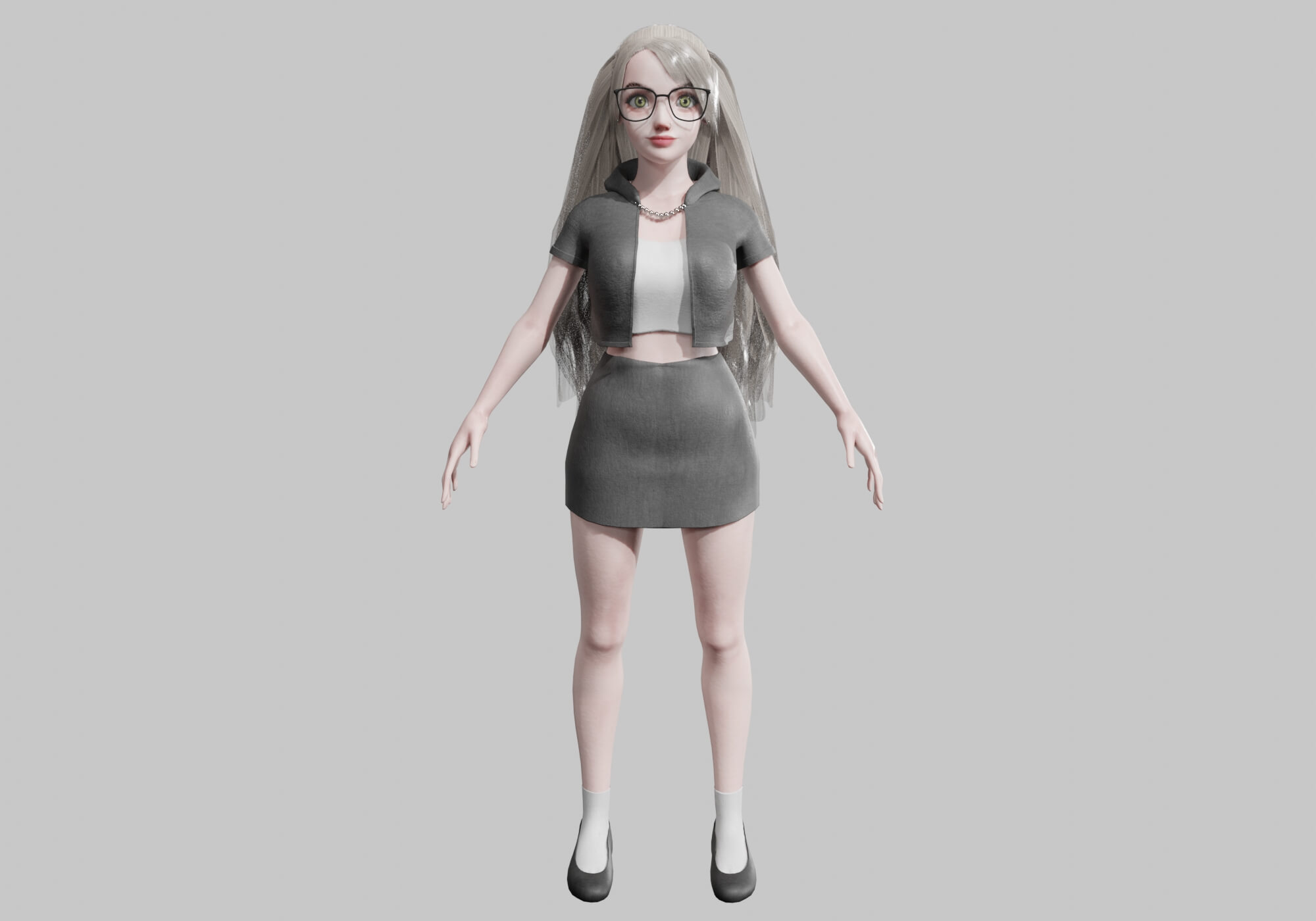 Pretty Cool Woman V31980 - 3D Model by nickianimations